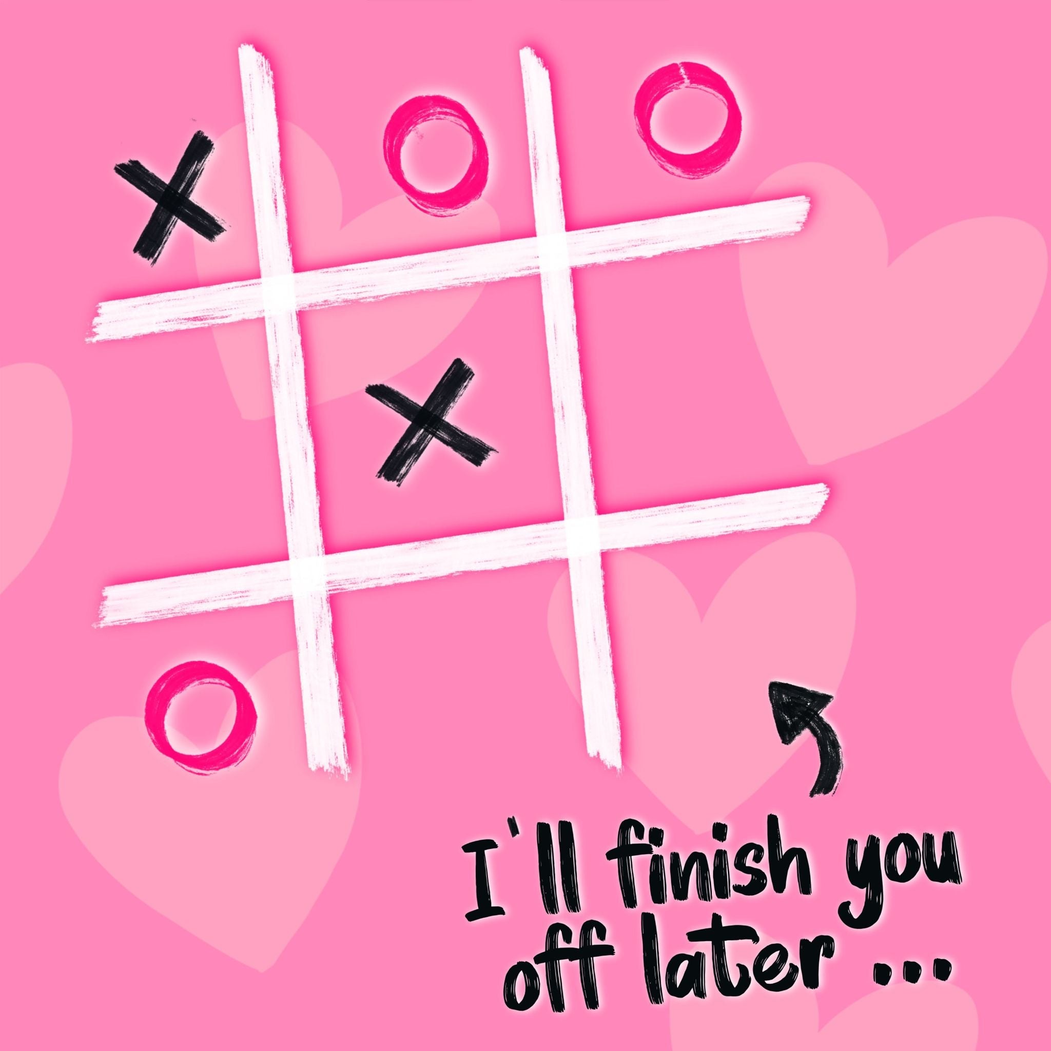 Naughty Tic Tac Toe Confetti-exploding Greetings Card – Boomf