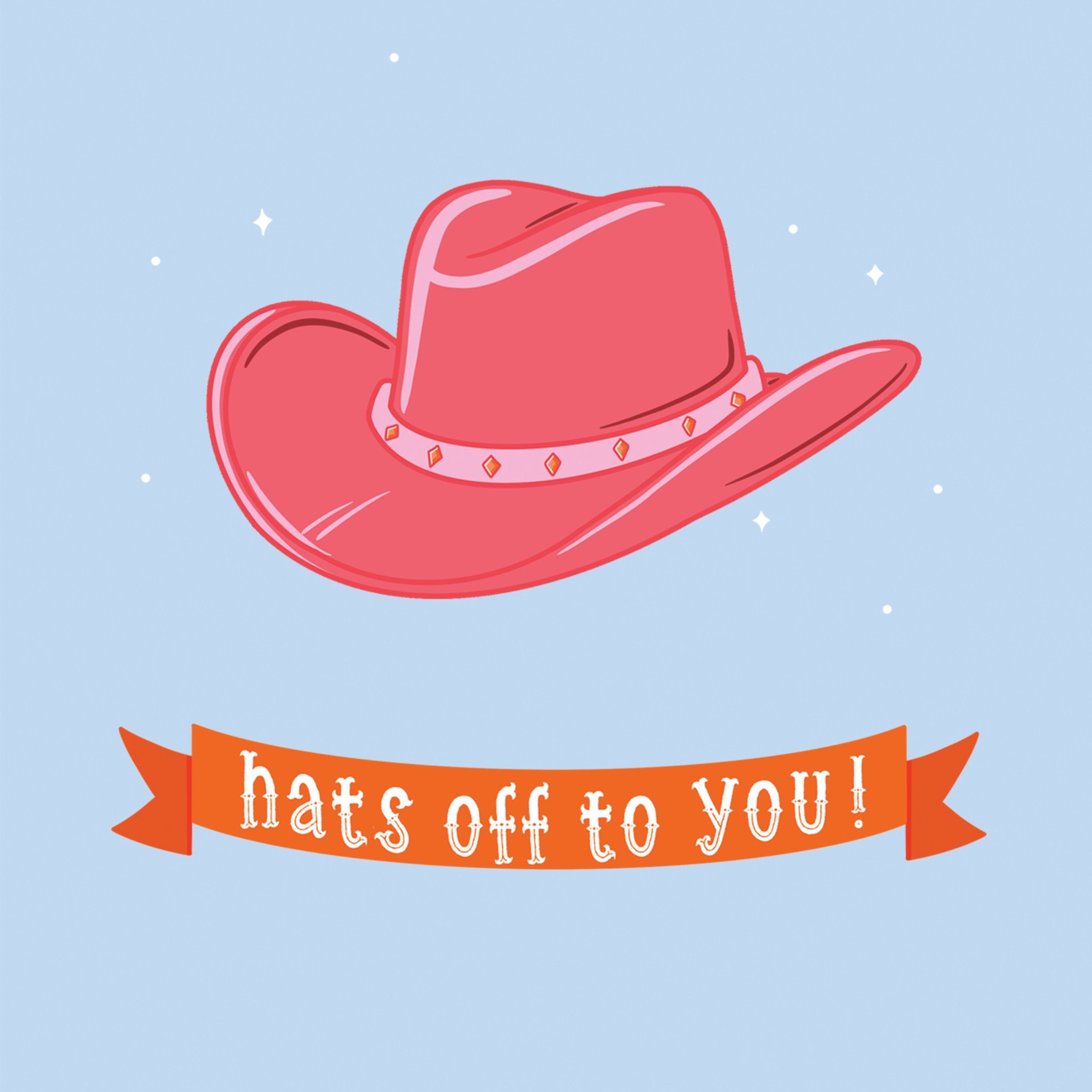 Hats Off To You Cowboy Themed Appreciation Card – Boomf