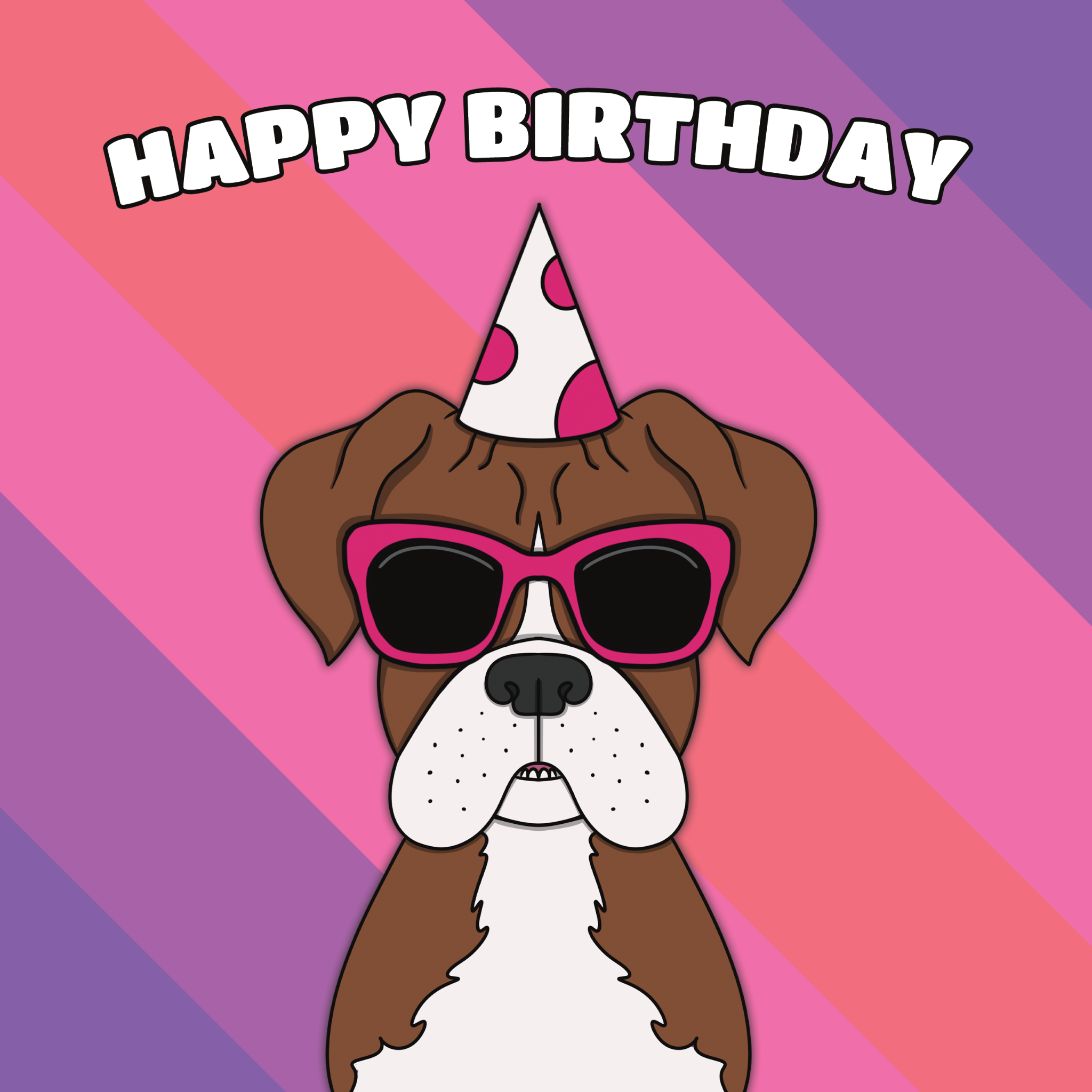 Cool Boxer Dog Birthday Card Boomf cool-boxer-dog-birthday-card-boomf