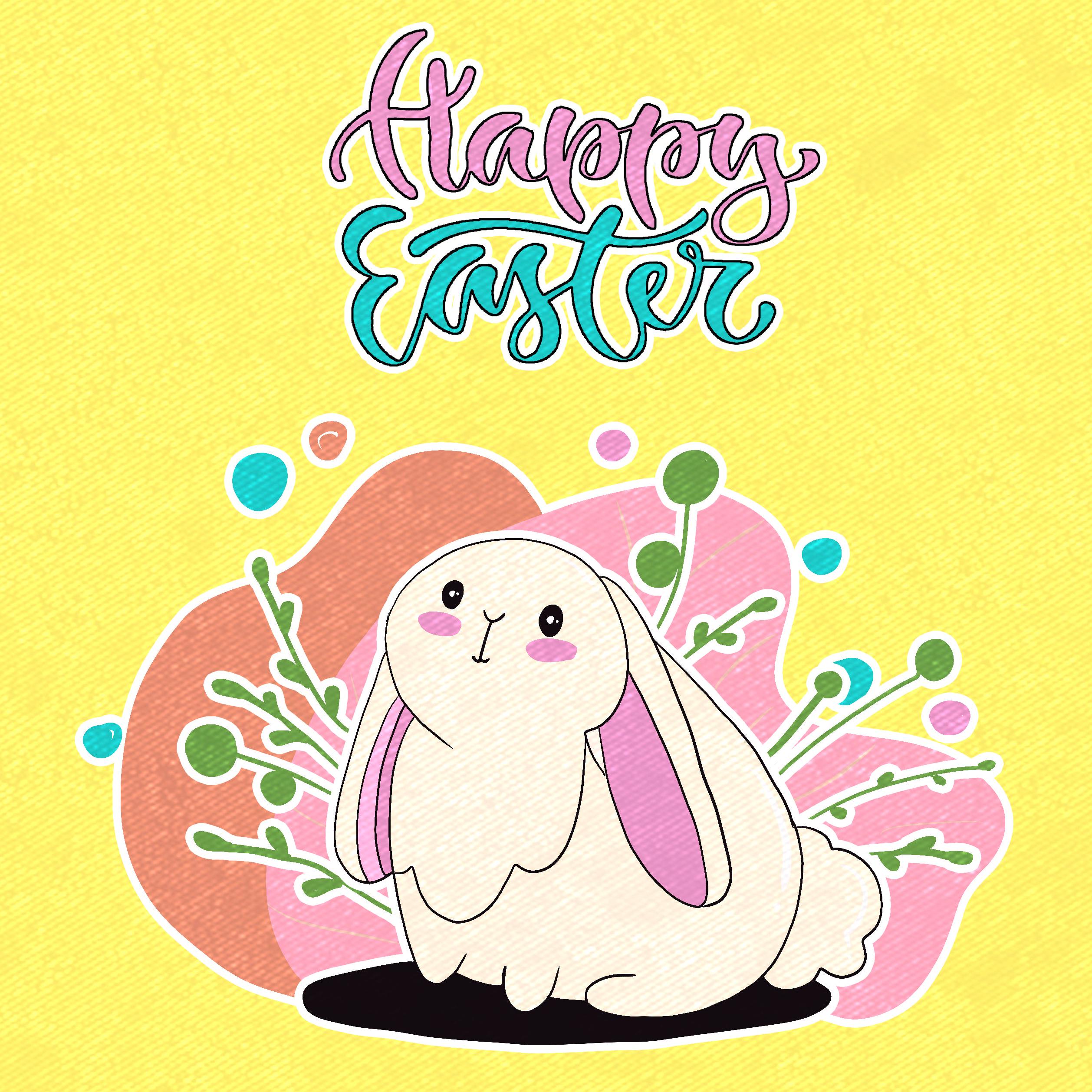 Sweet White Bunny Easter Confetti-exploding Greetings Card – Boomf