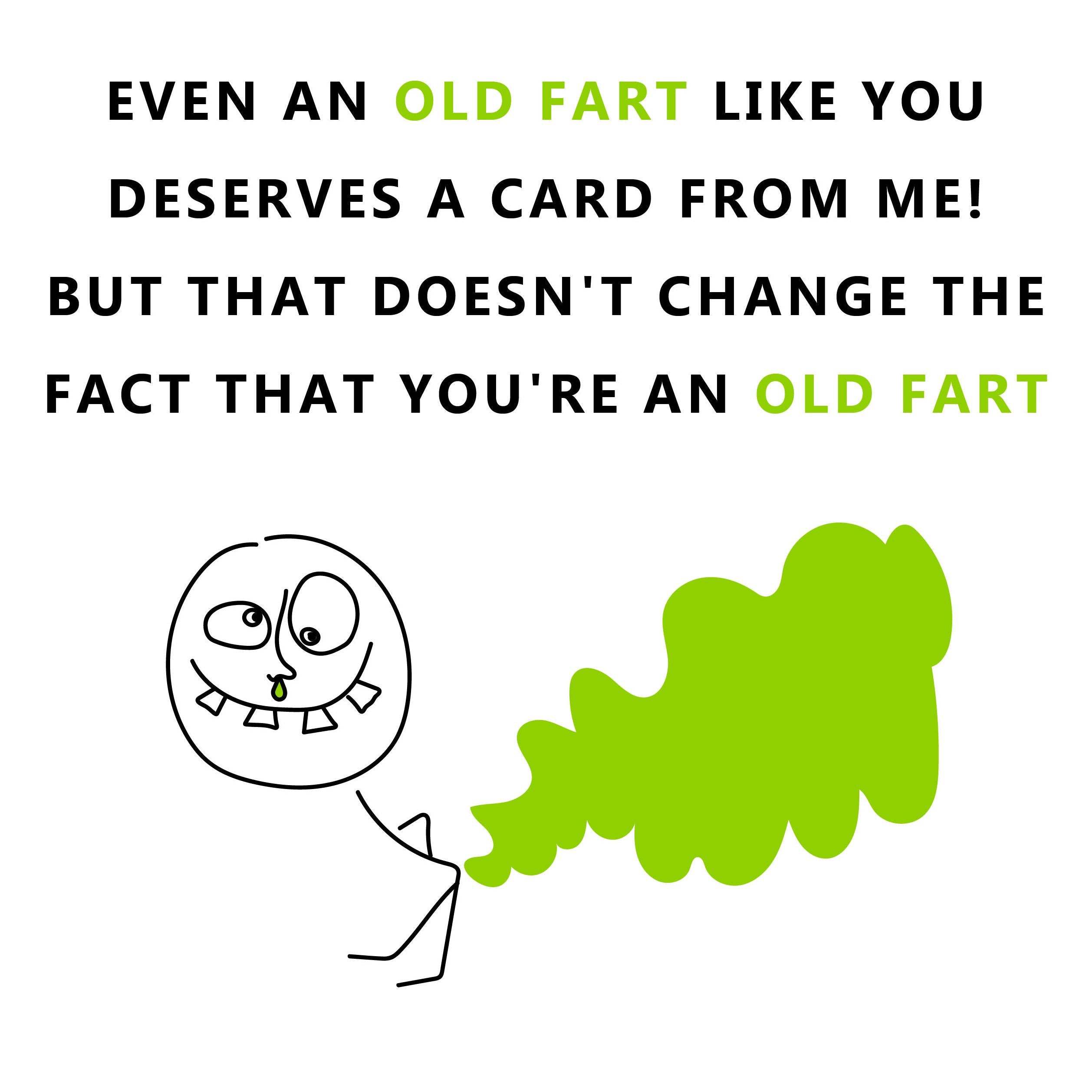 Old Fart Humor Confetti-exploding Greetings Card – Boomf