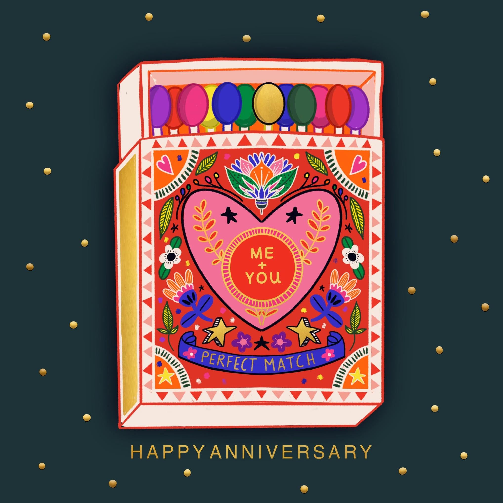 Perfect Match Anniversary Confetti-exploding Greetings Card – Boomf
