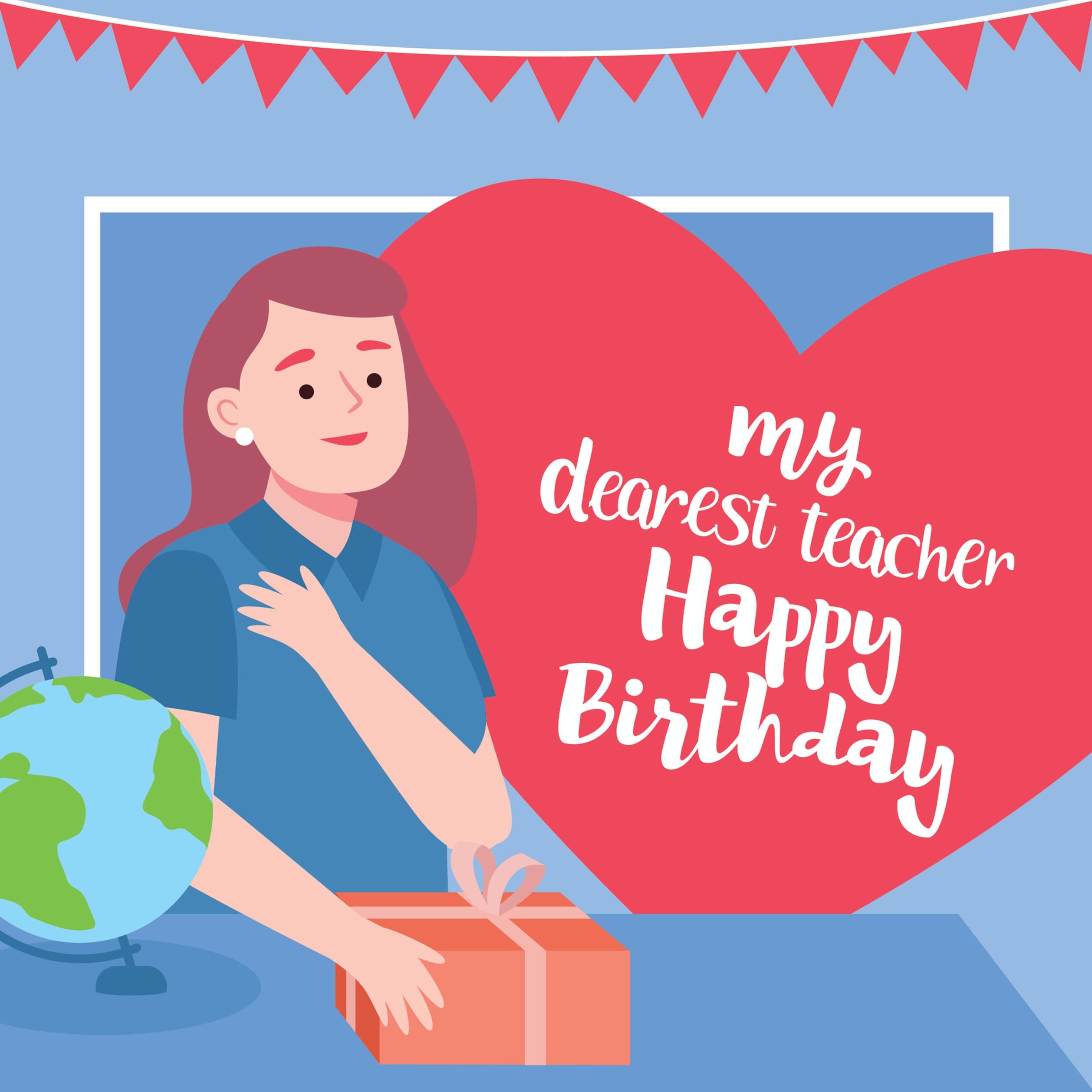 My Dearest Teacher Happy Birthday Confetti-exploding Greetings Card – Boomf