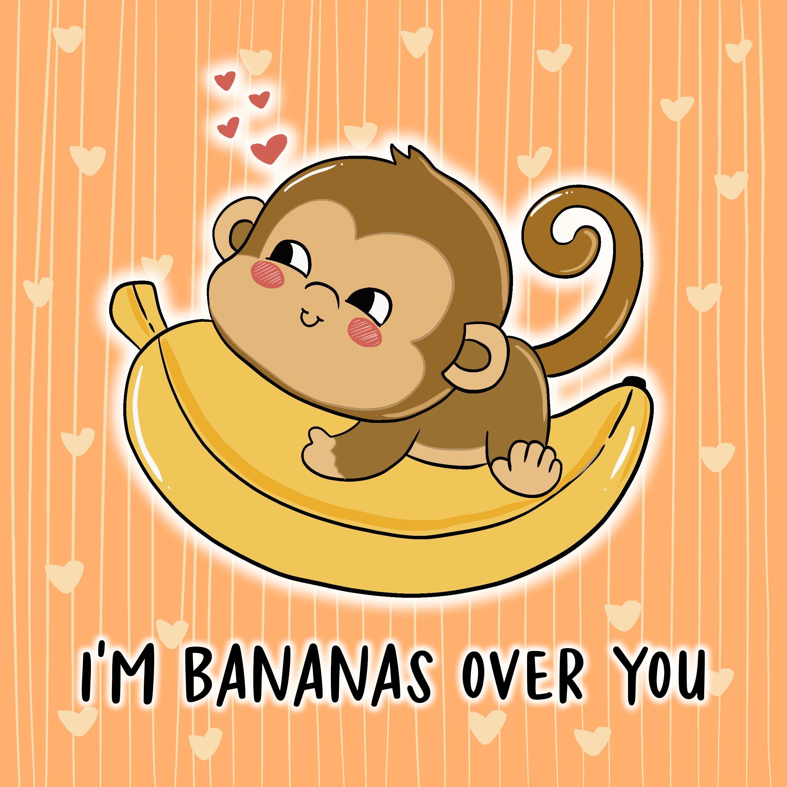 I'm Bananas Over You Cute Baby Monkey Valentine's Day Confetti-explodi ...
