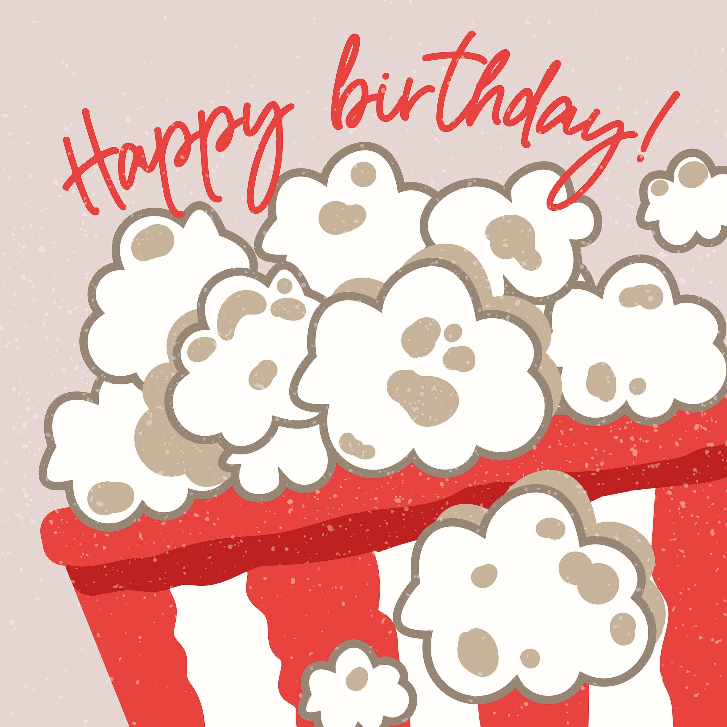 Happy Birthday Popcorn Confetti-exploding Greetings Card – Boomf