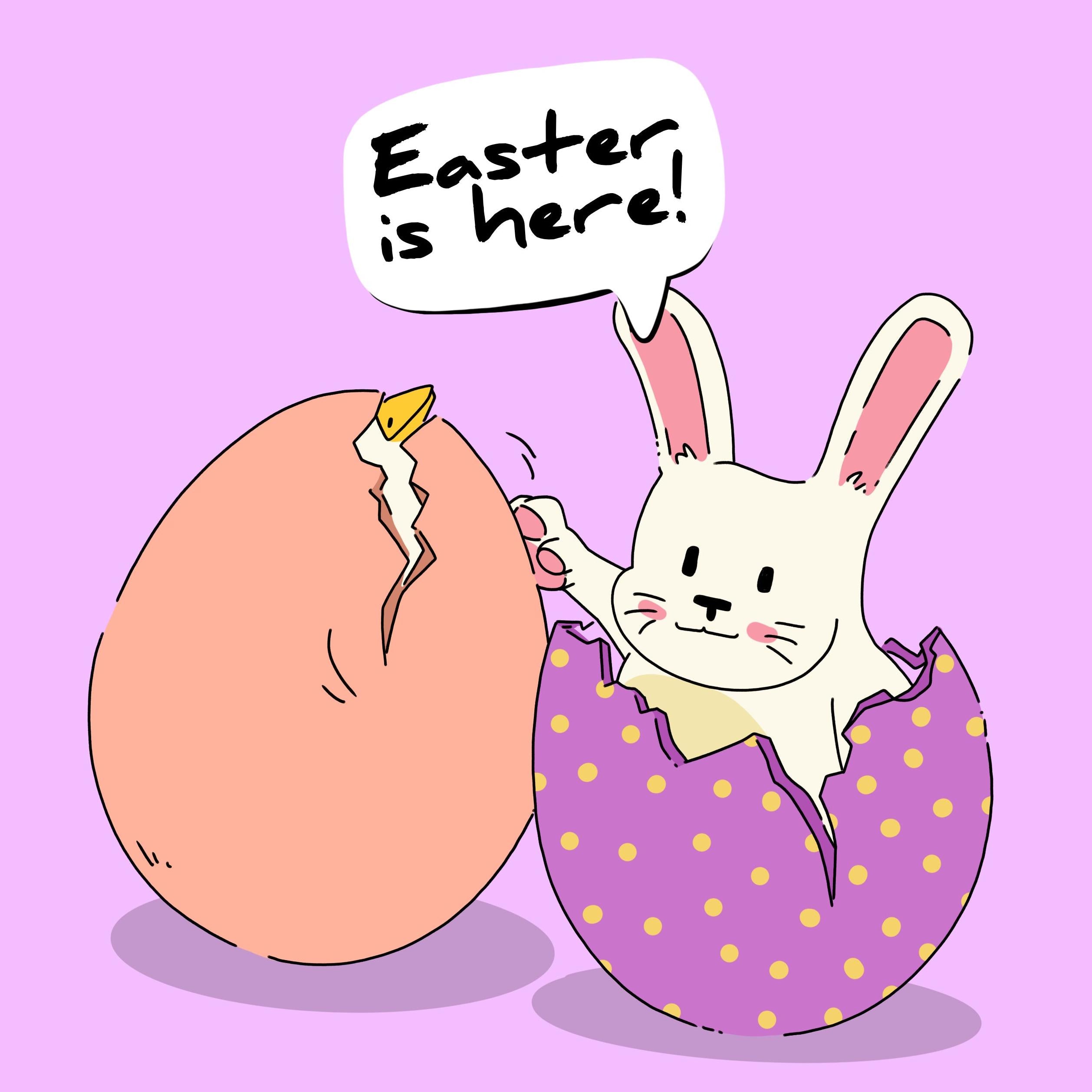 Chick And Bunny Easter Confetti-exploding Greetings Card – Boomf