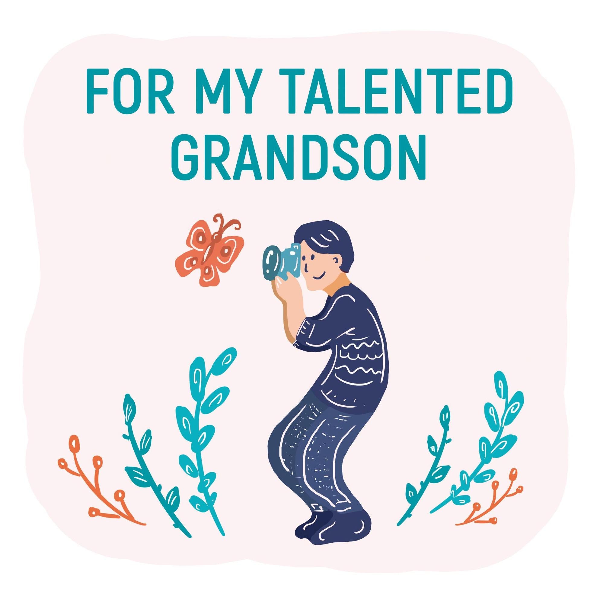 For My Talented Grandson Confetti Exploding Greetings Card Boomf 7374