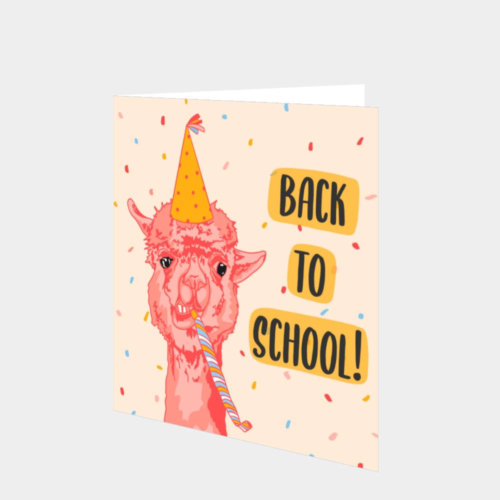 Back To School Llama Card – Boomf