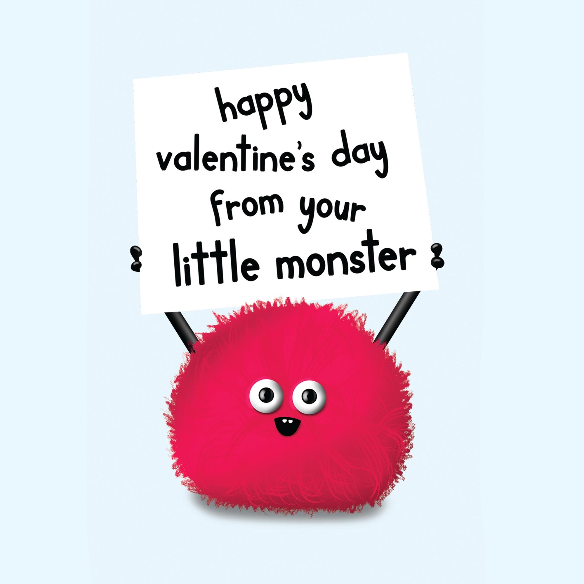 Happy Valentine's Day From Your Little Monster Bomb 3D Cube Card – Boomf