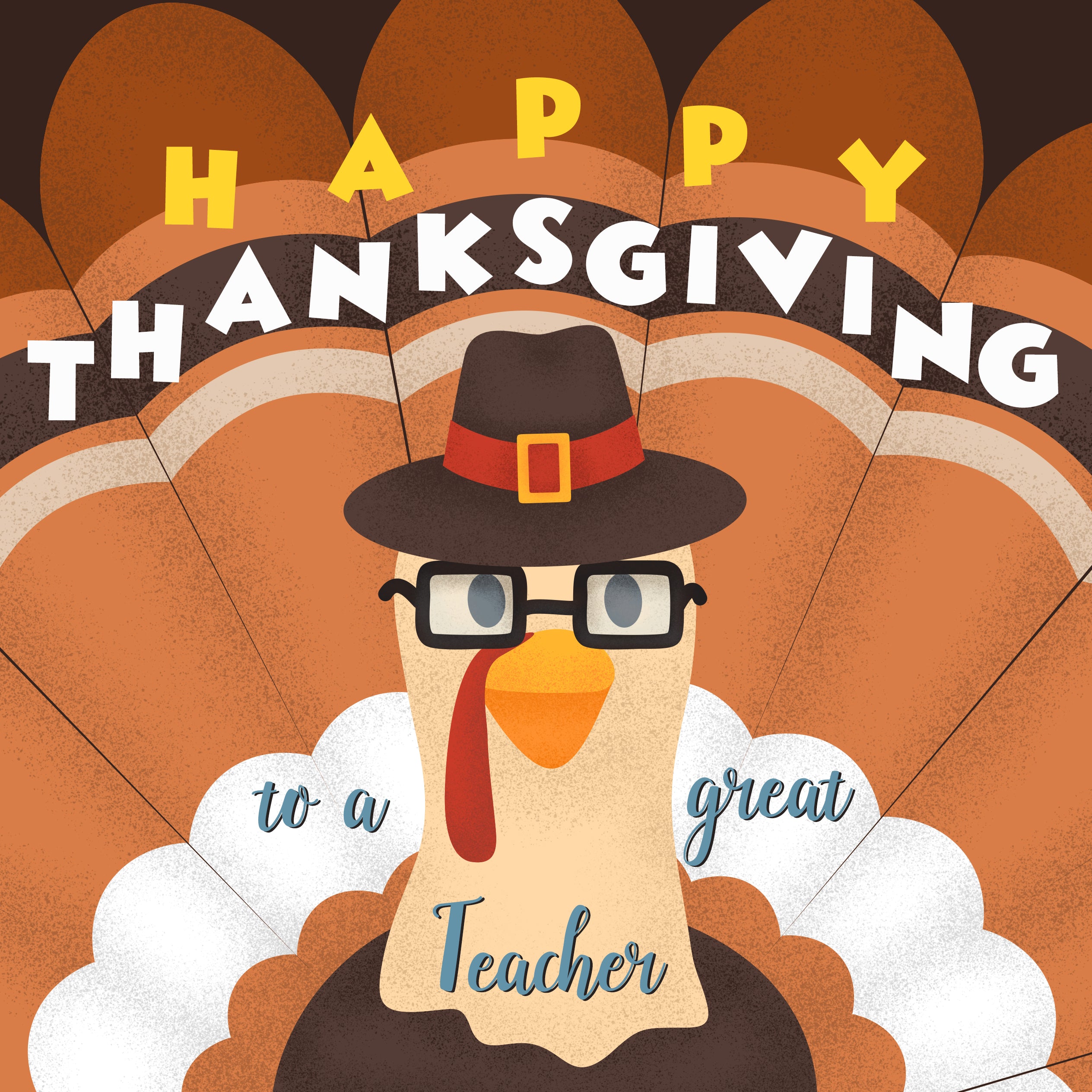 Turkey Happy Thanksgiving Day To Great Teacher Boomf