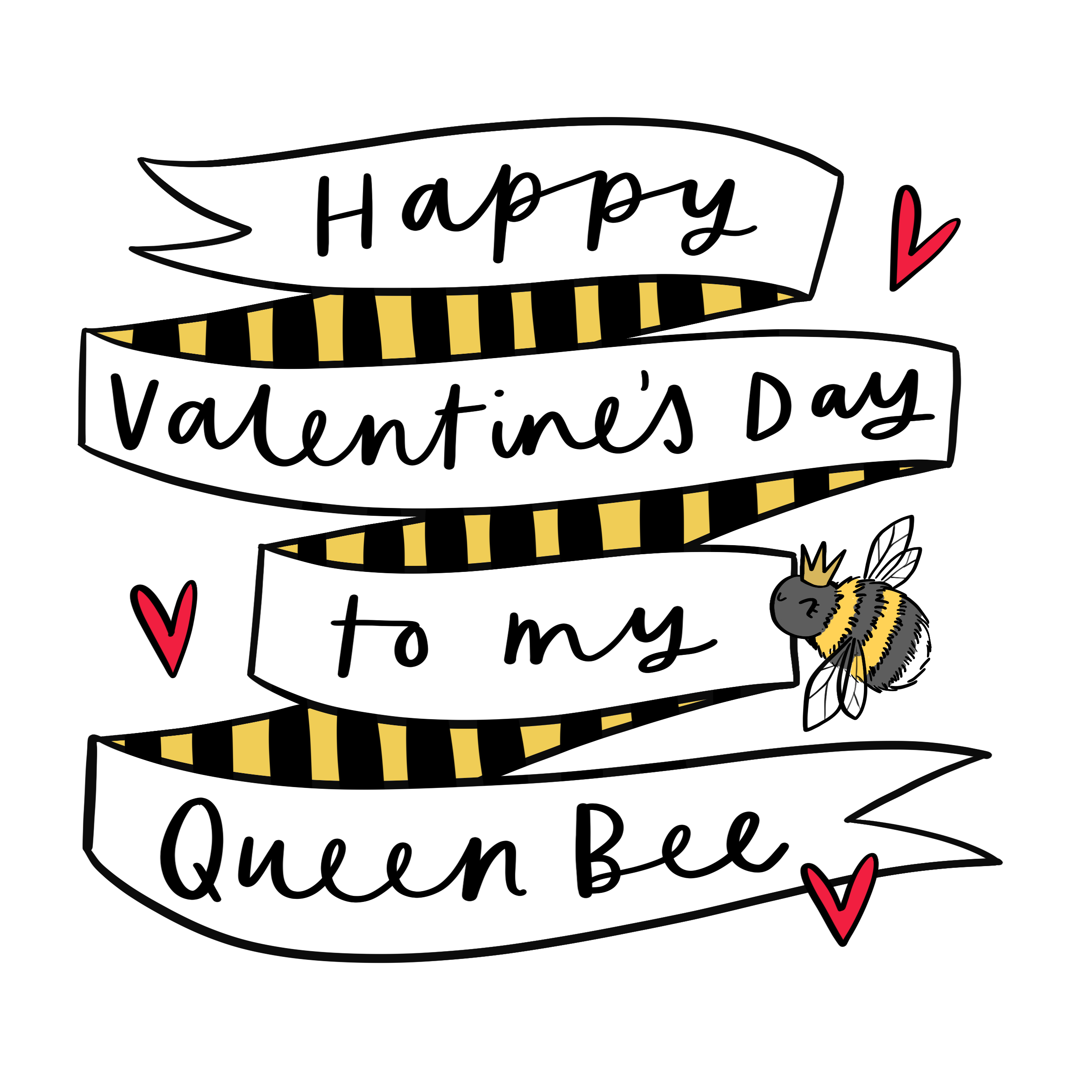 Happy Valentine's Day To My Queen Bee Card | Boomf