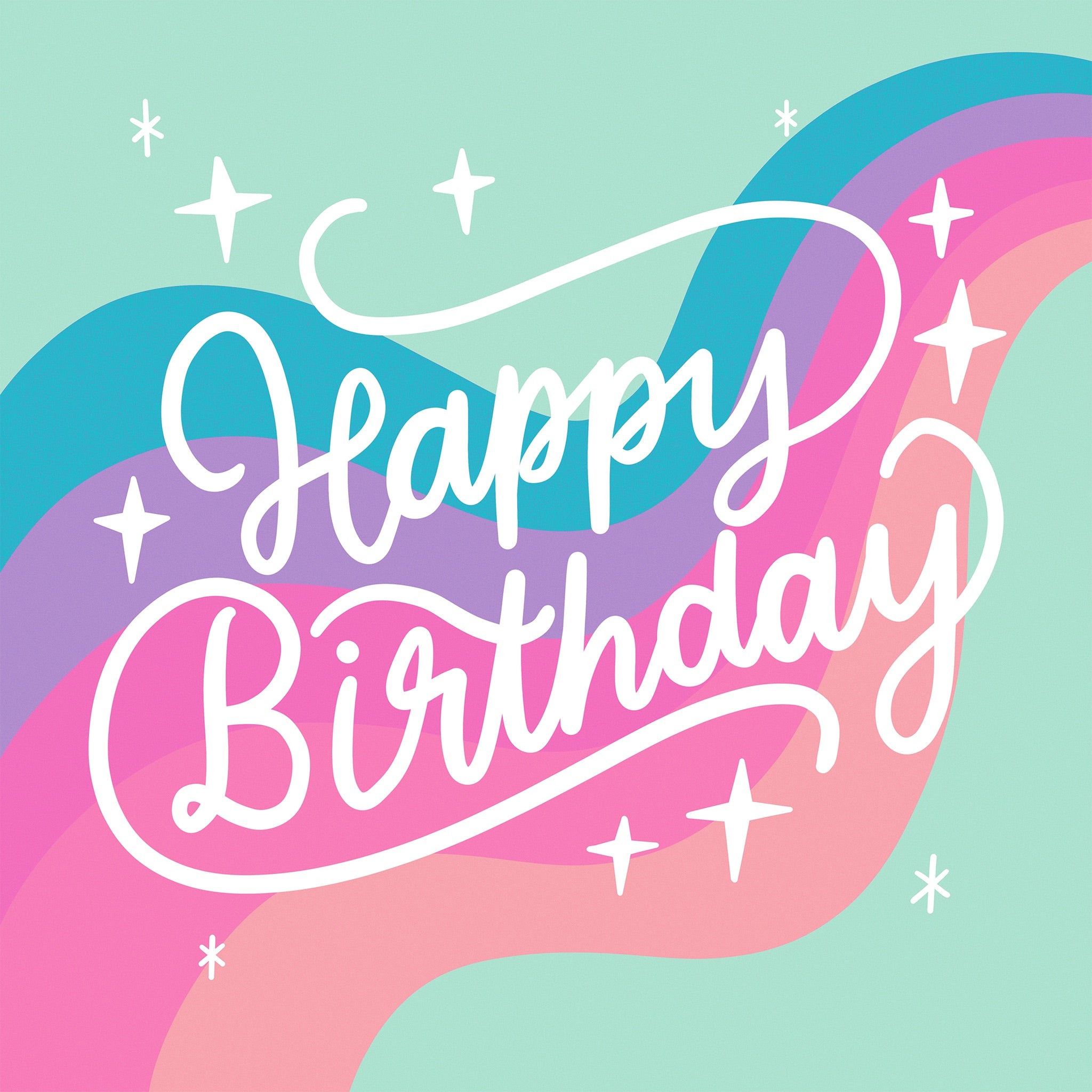 Pastel Stripe Birthday Card Boomf 4355