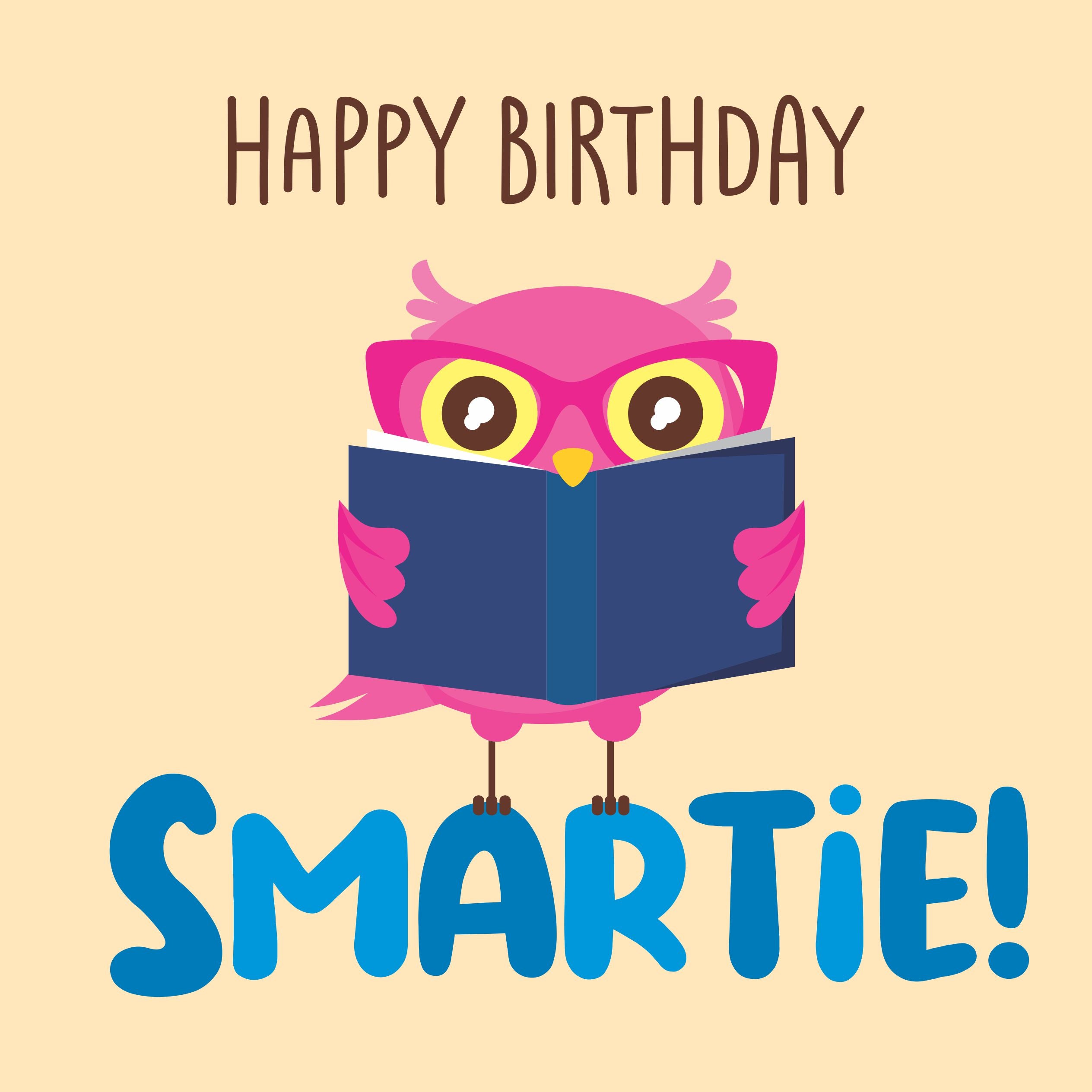 Owl Happy Birthday Smartie Card | Boomf