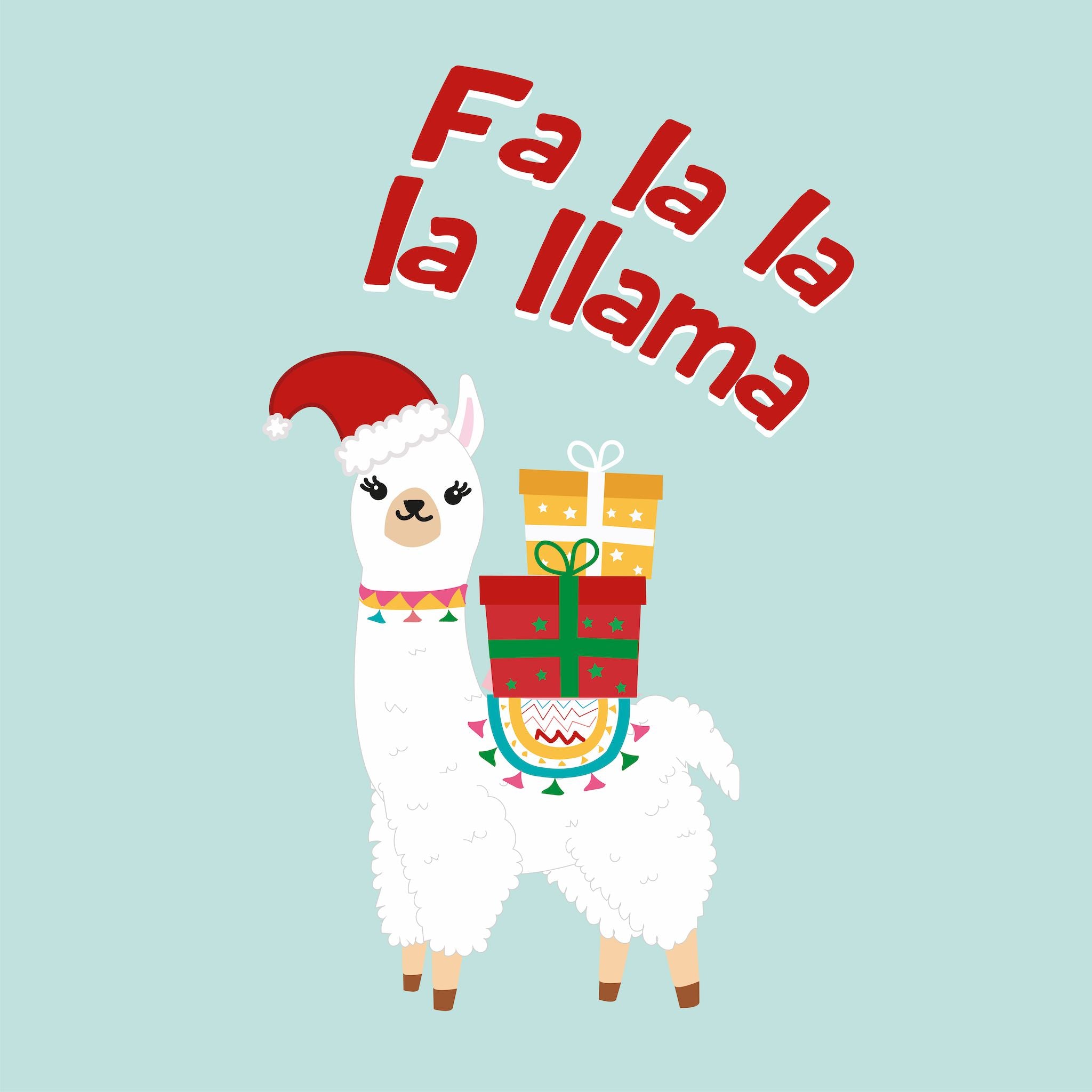 Fa La La La Llama Christmas Card – Boomf