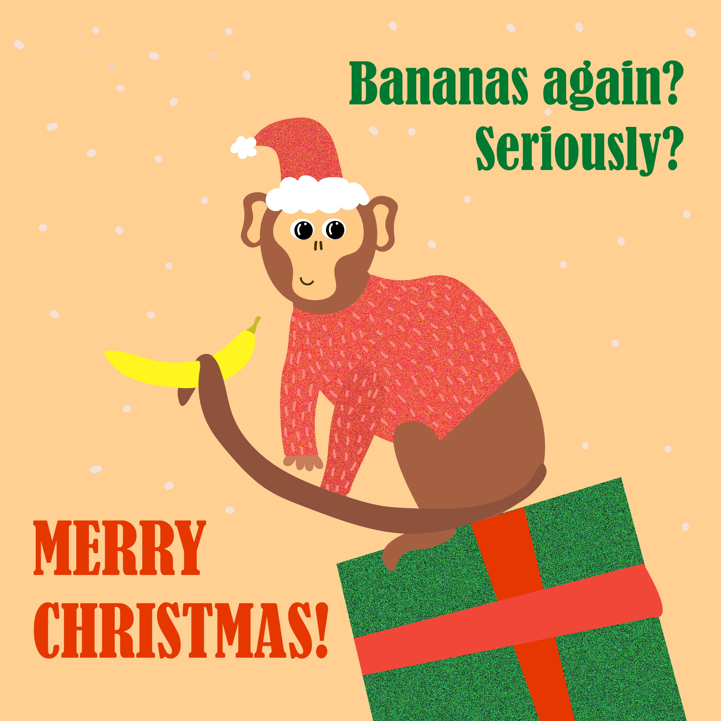 funny christmas monkey