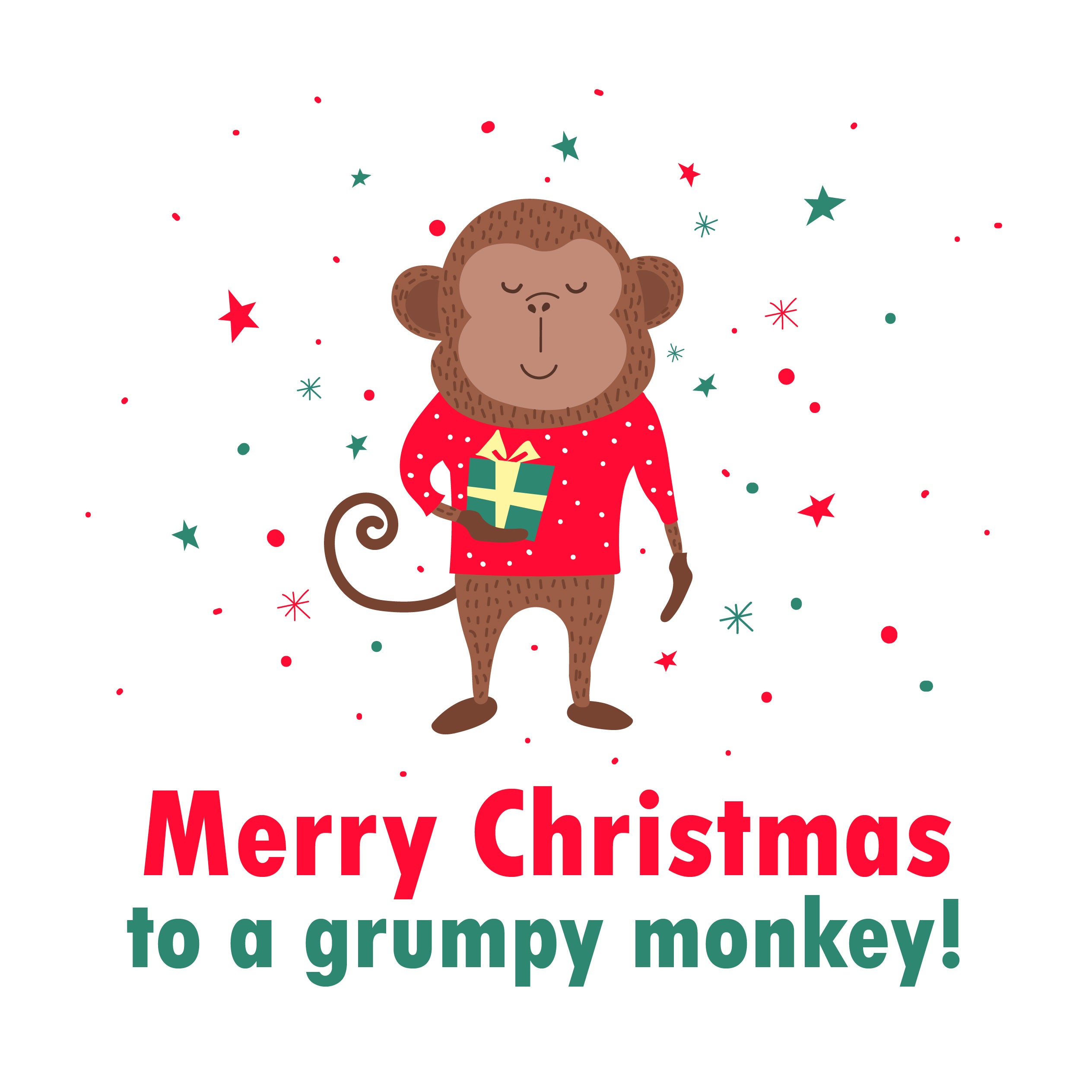 grumpy monkey christmas