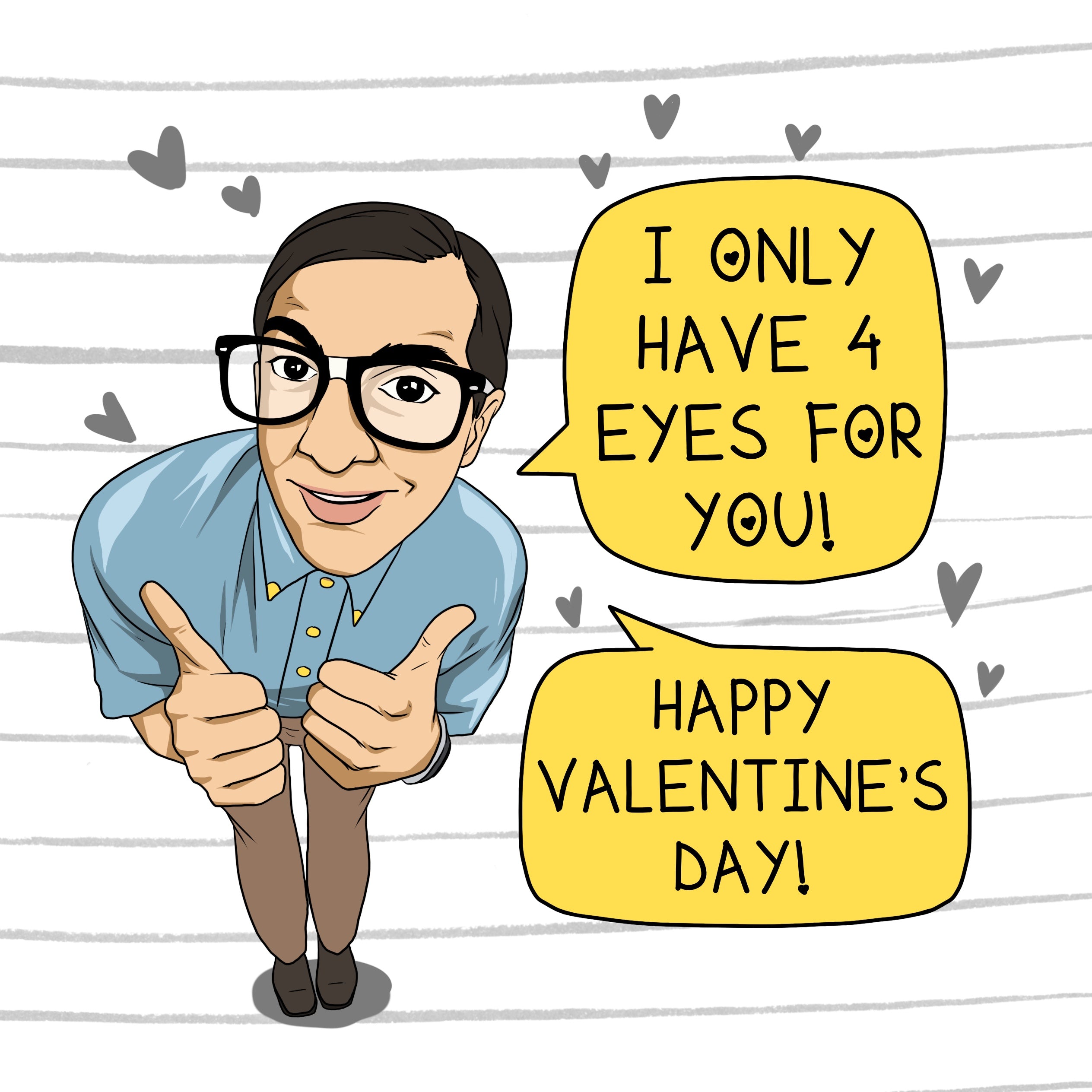 I Only Have 4 Eyes For You Valentine's Card | Boomf