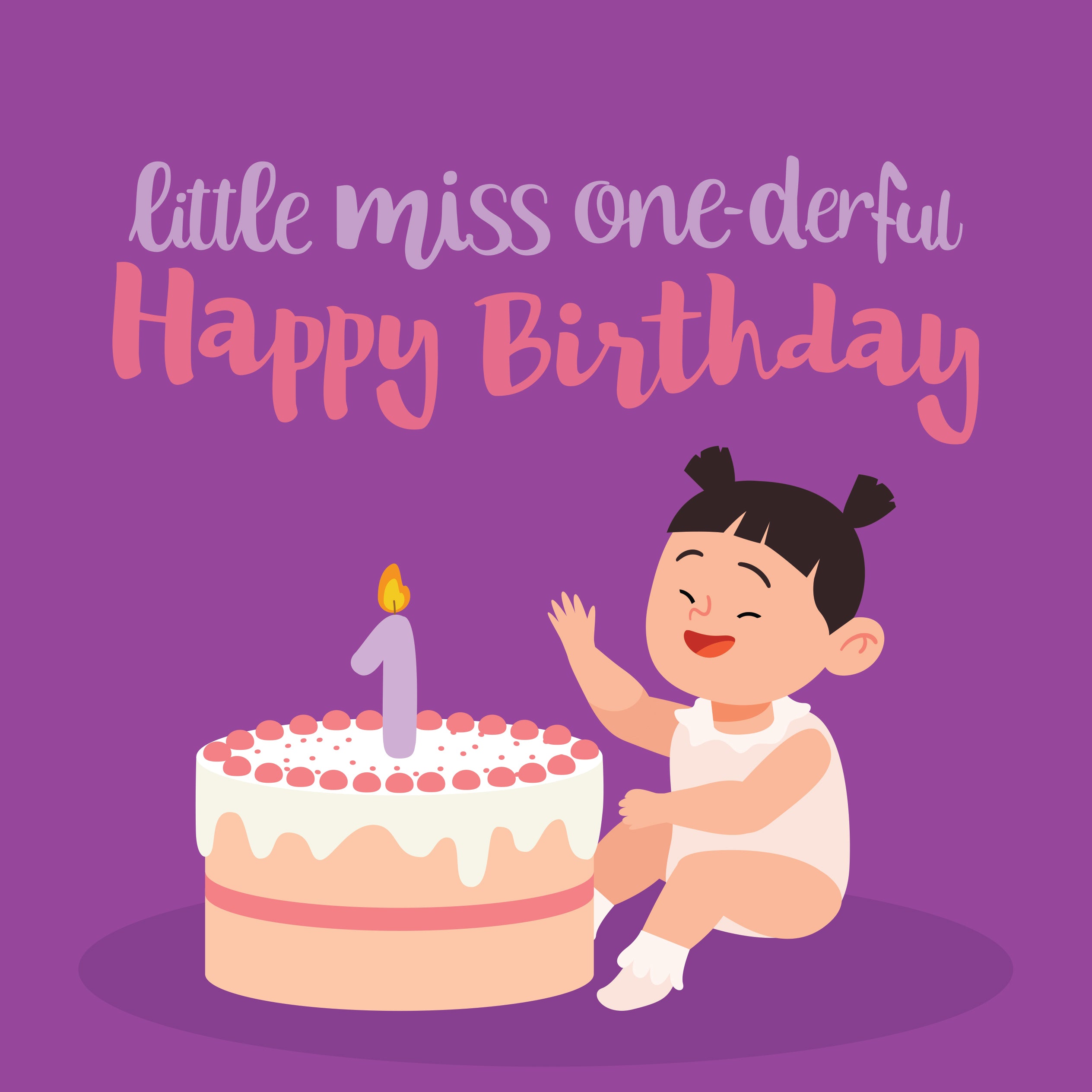 Little Miss Happy 1st Birthday Card Boomf little-miss-happy-1st-birthday-card-boomf