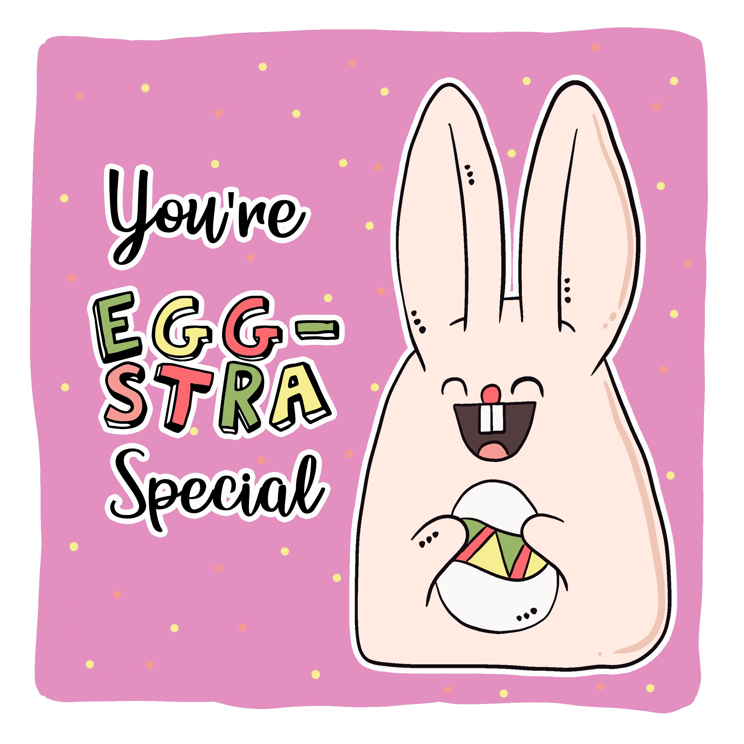 You're Egg-stra Special Laughing Bunny Easter Card | Boomf