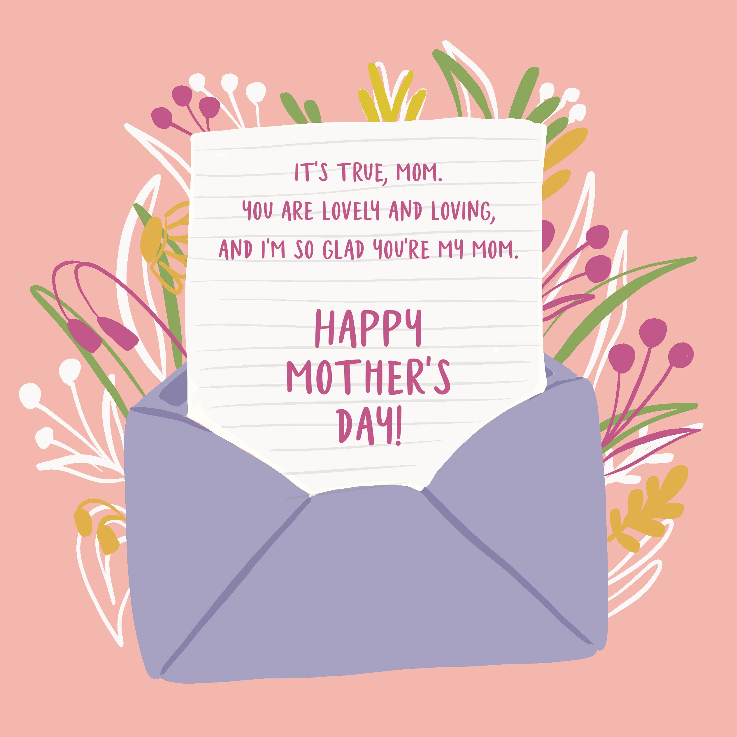 Happy Mother's Day Mom You Are Lovely And Loving Card | Boomf