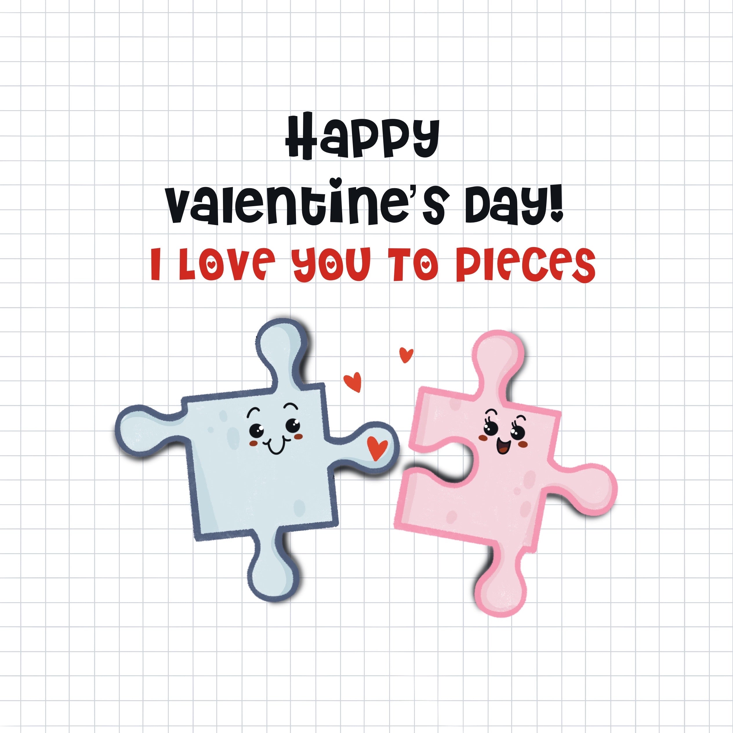 Cute Puzzle Pieces Valentine's Day Card | Boomf