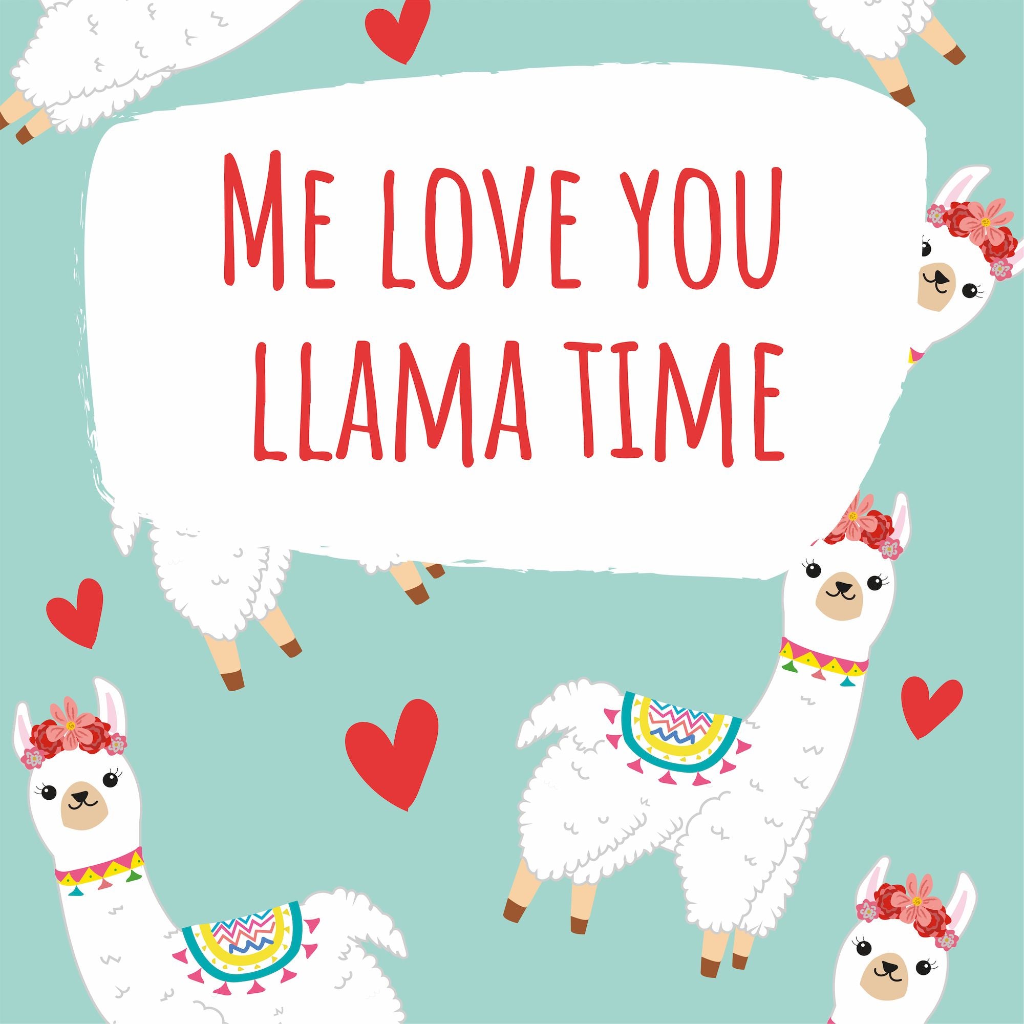 Love You Llama Time Card – Boomf