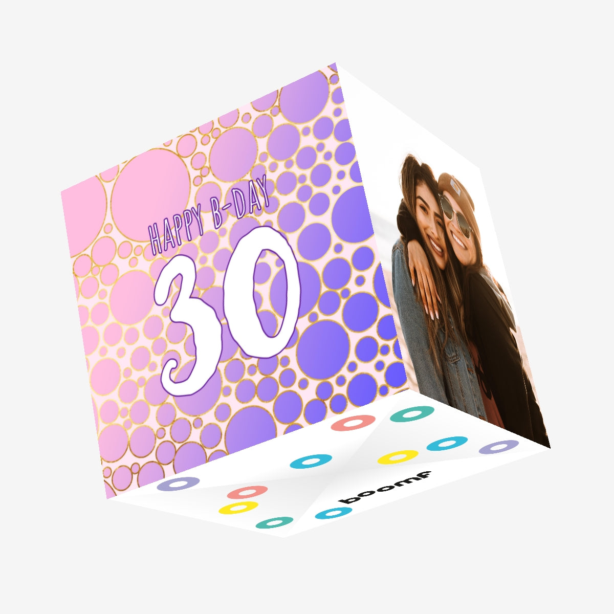 Purple Bubbles Happy 30th Birthday Confetti-exploding Greetings Card – Boomf