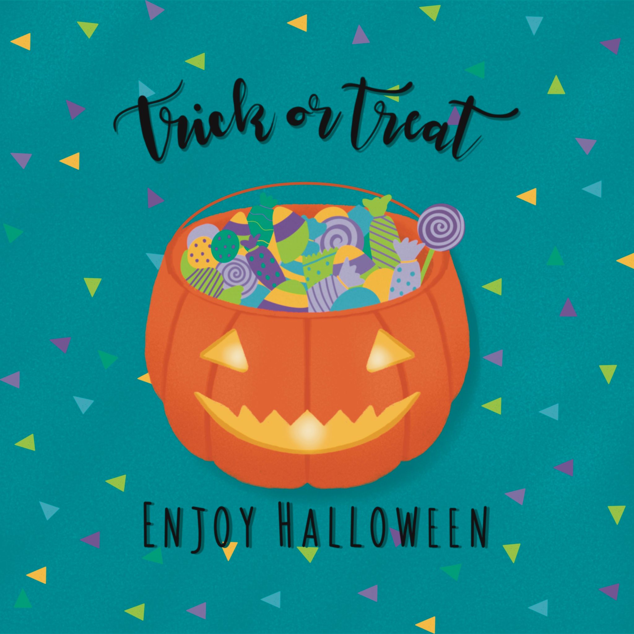 Trick Or Treat Enjoy Halloween Card – Boomf