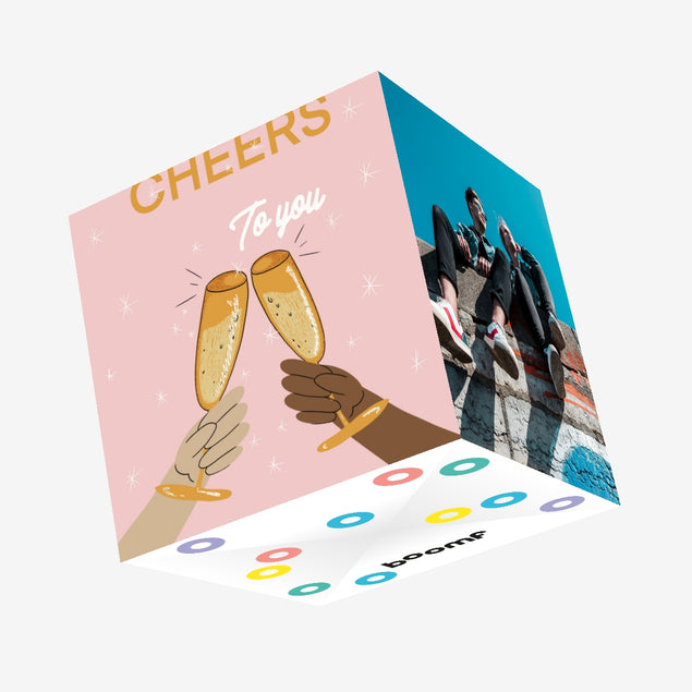 Cheers To You 2 Congratulations Confetti-exploding Greetings Card – Boomf