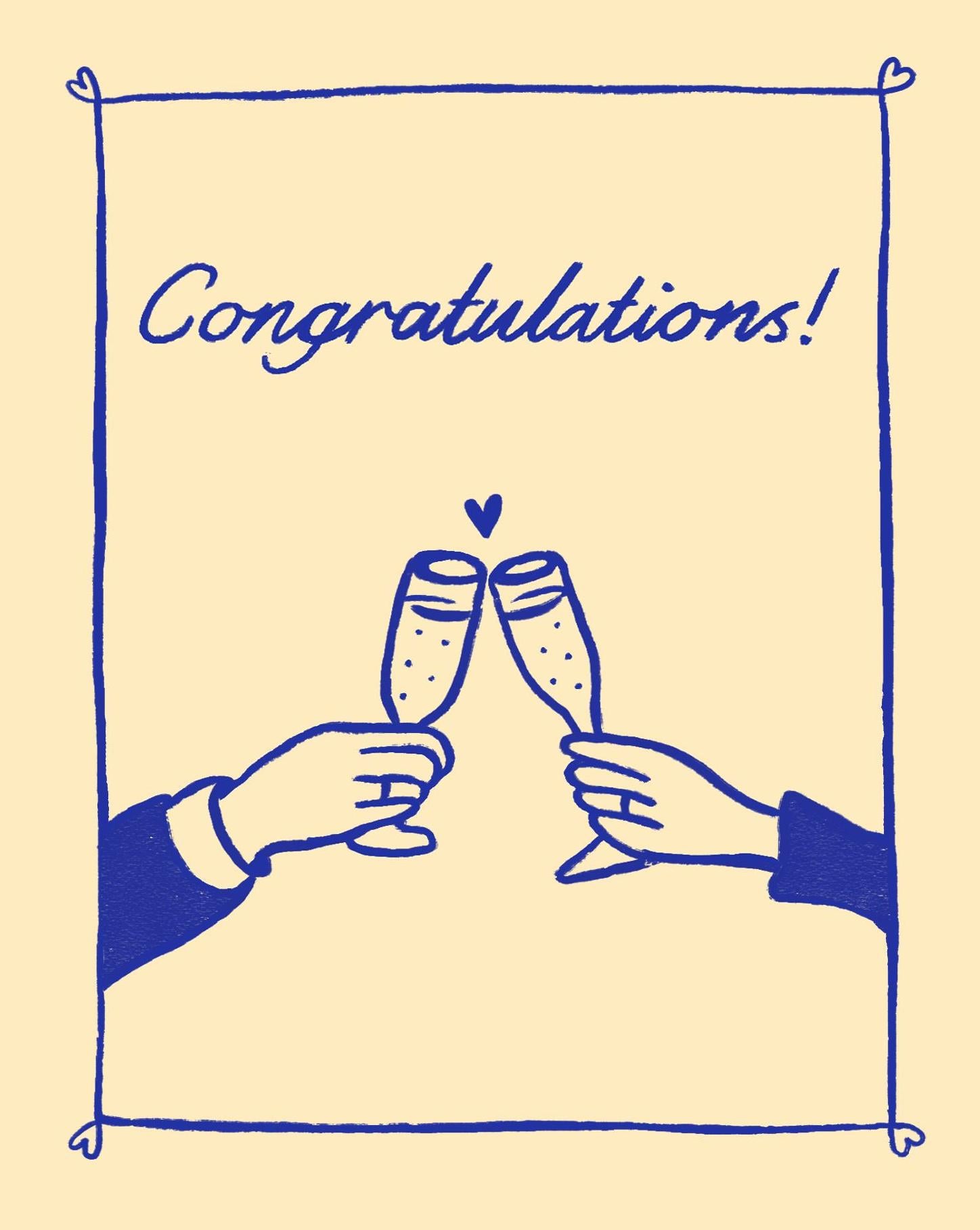 Champagne Cheers Congratulations Wedding/Engagement Confetti-exploding ...