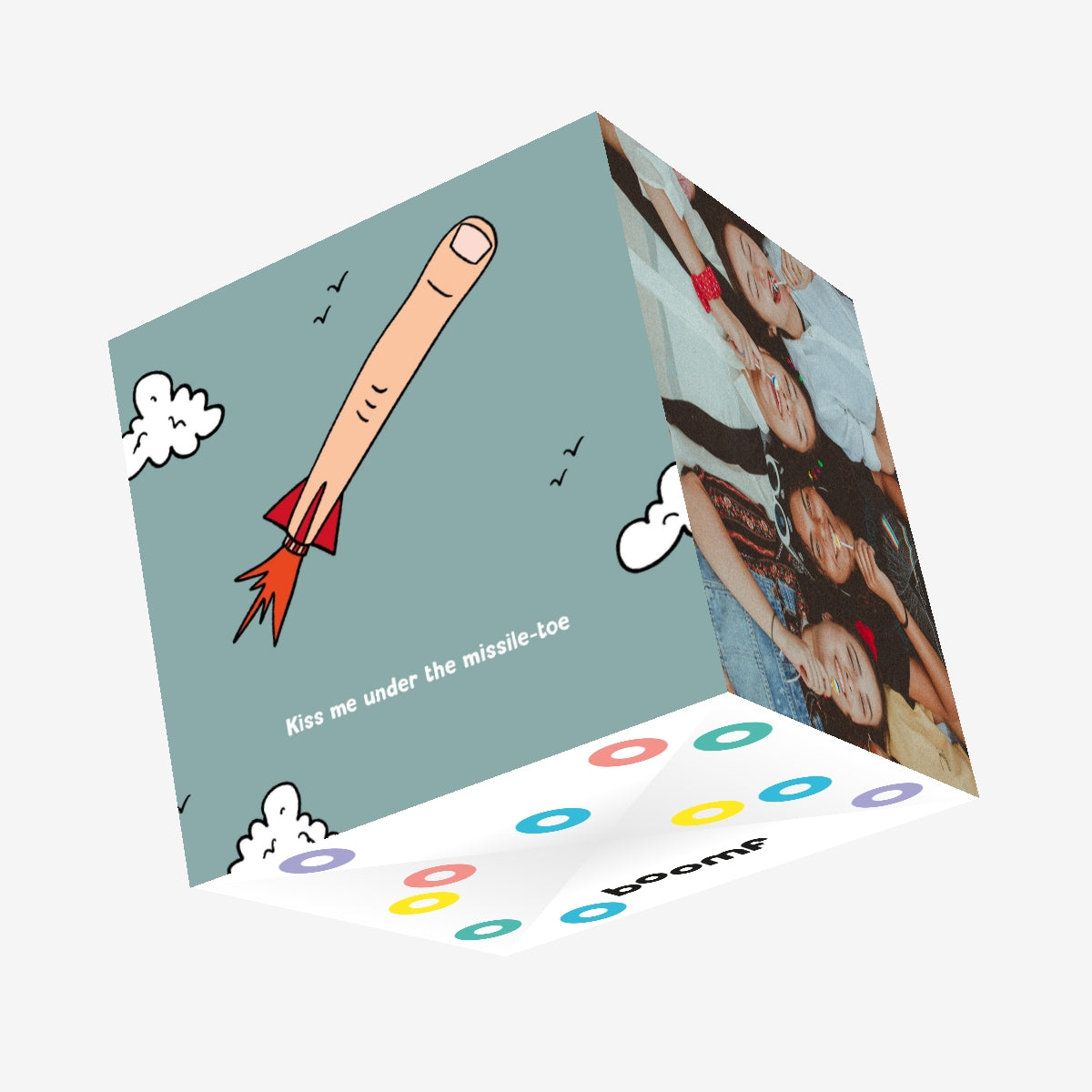 Kiss Me Under The Missile-toe Christmas Confetti-exploding Greetings C ...