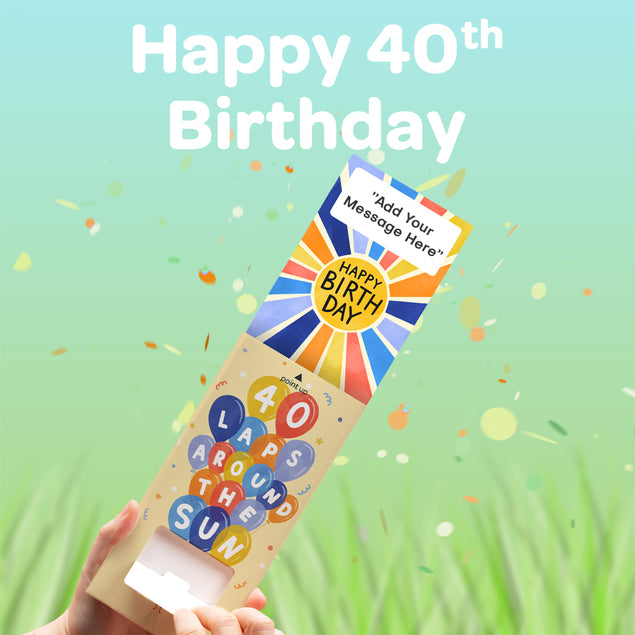 40th Birthday Cannon Confetti Shooter Card – Boomf