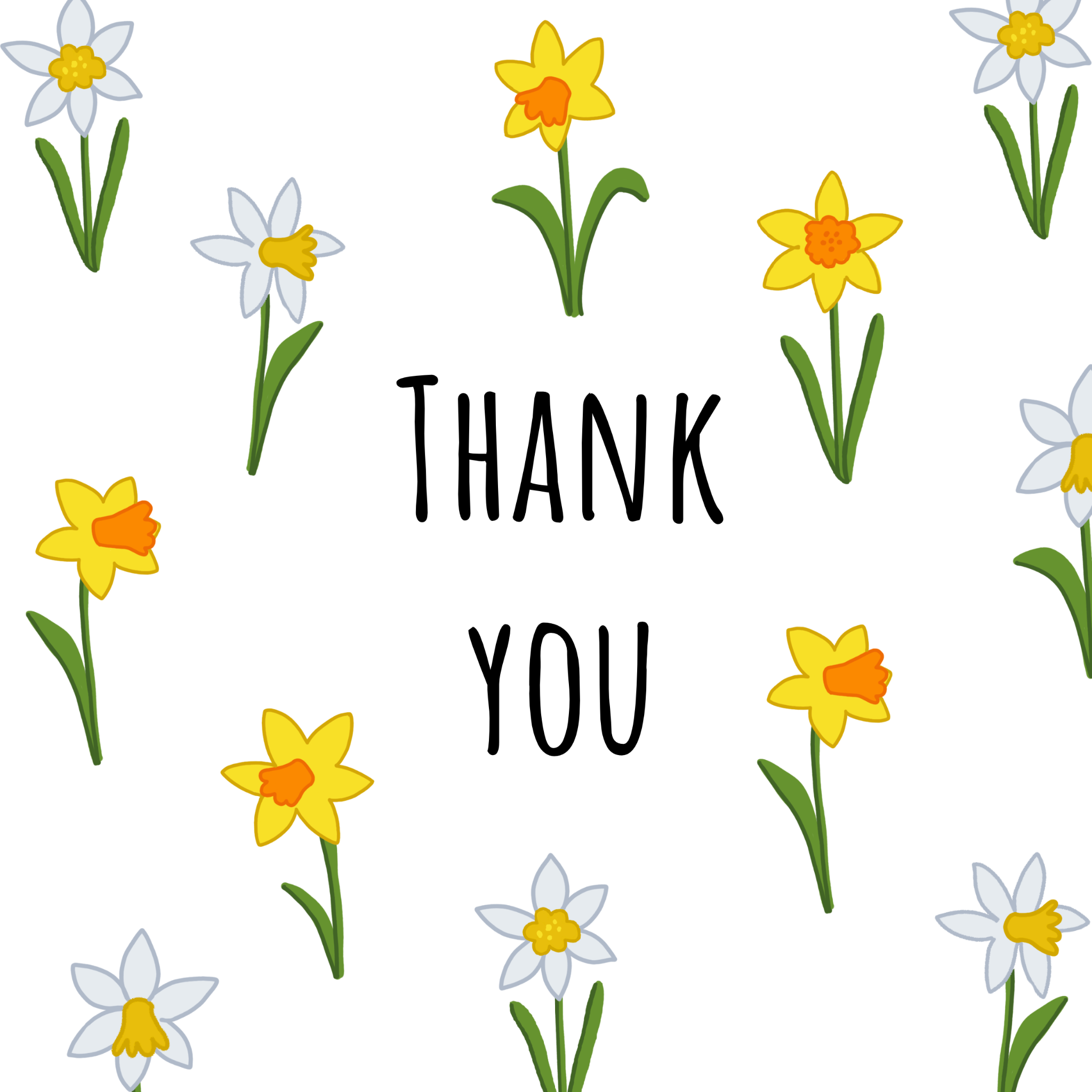 Daffodils Thank You Confetti-exploding Greetings Card – Boomf