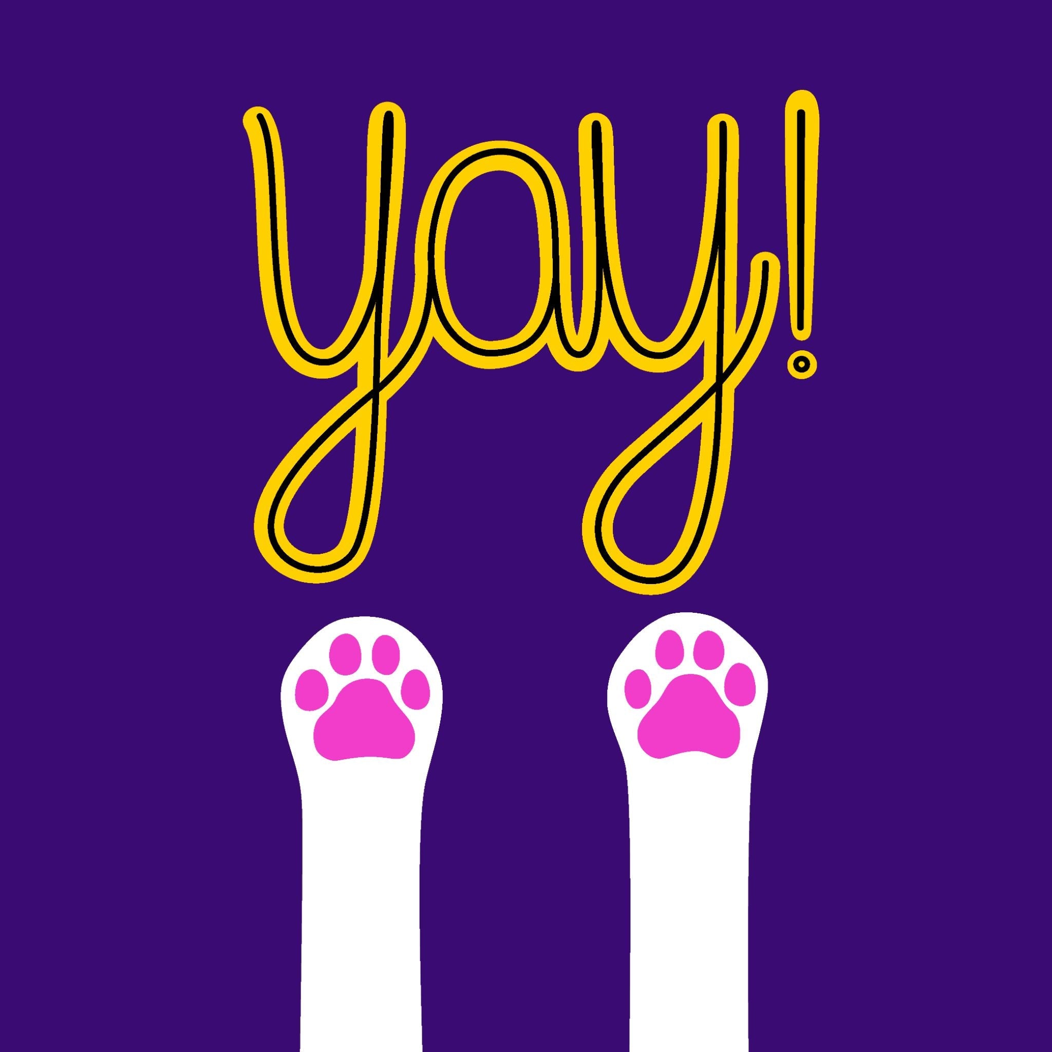 Yay Cat Celebration Confetti-exploding Greetings Card – Boomf