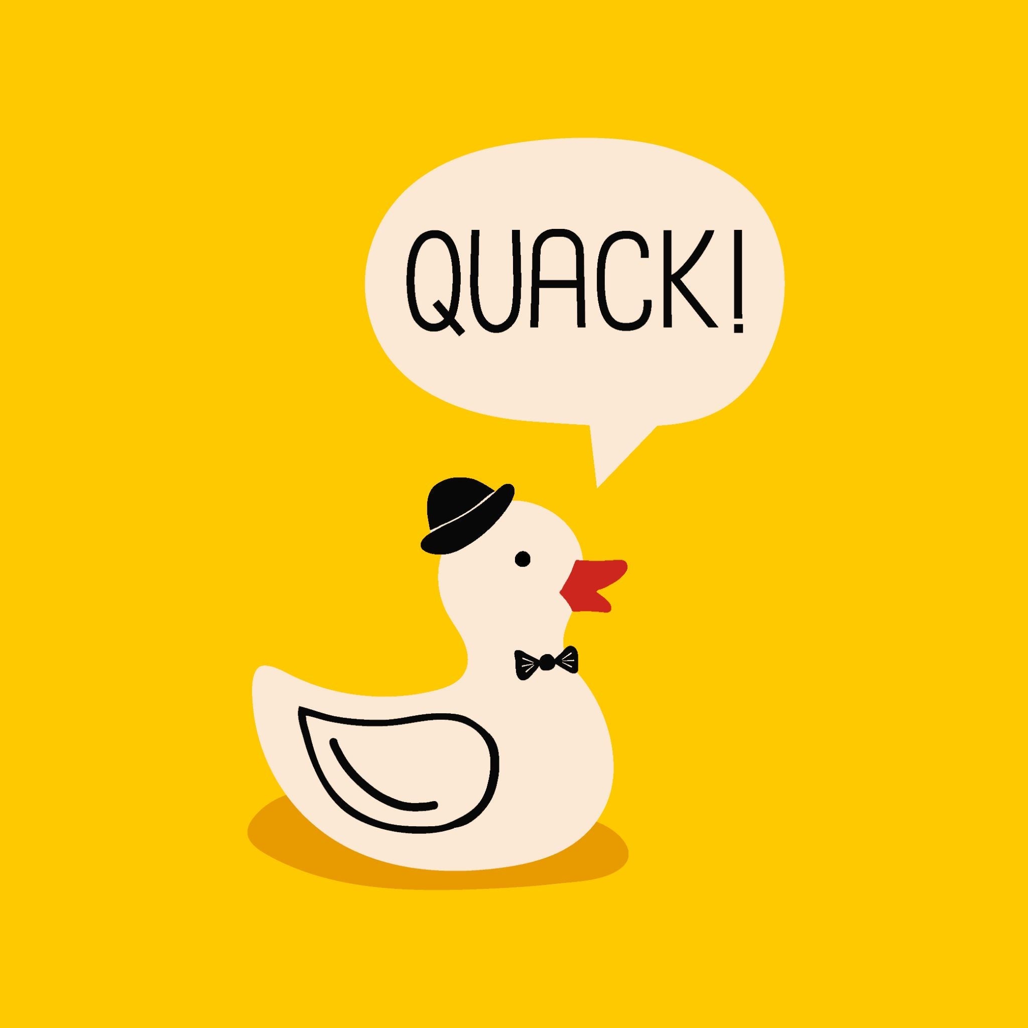 Quack Yellow Duck Confetti-exploding Greetings Card – Boomf