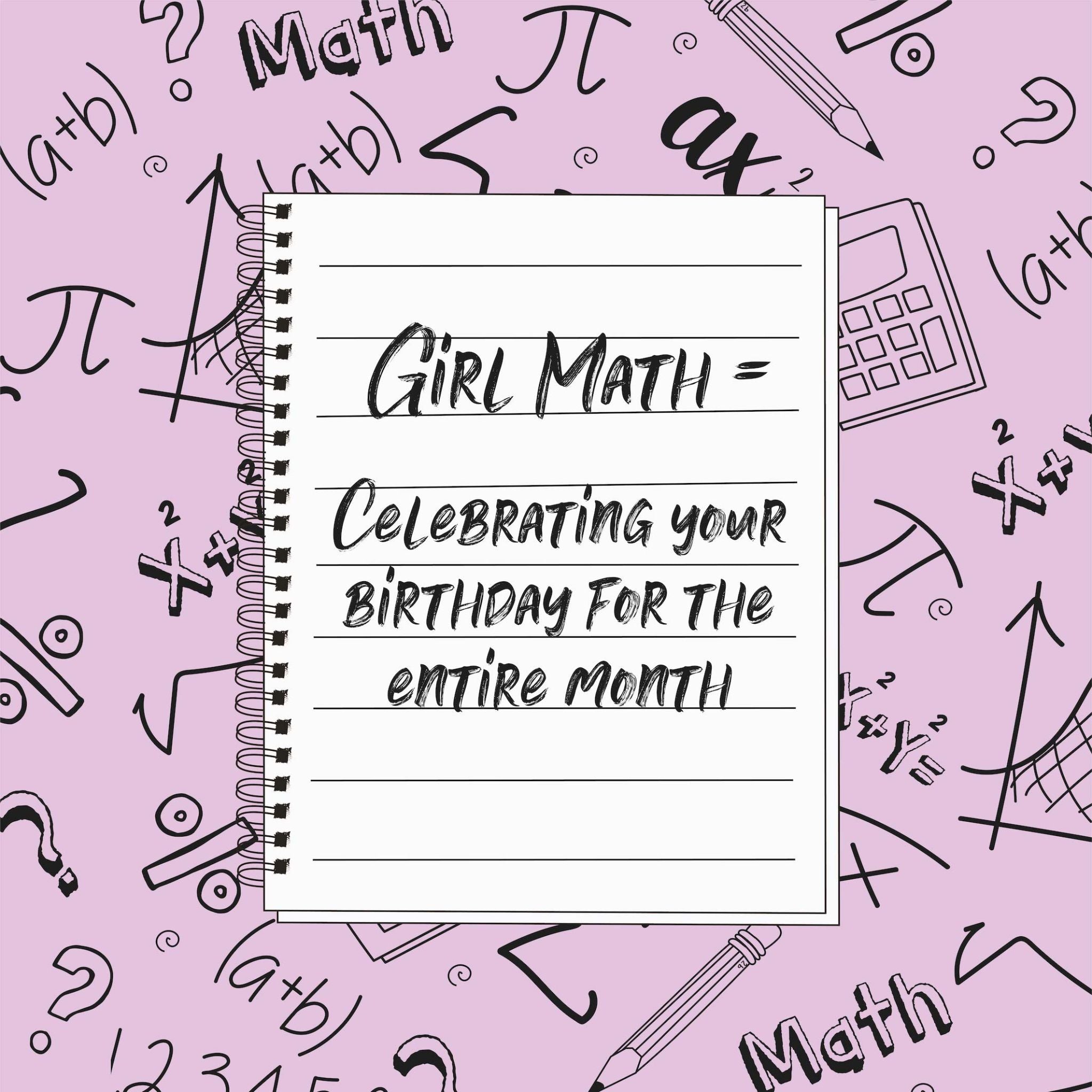 Girl Math Birthday Card – Boomf