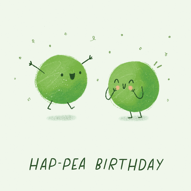 Hap-pea Birthday - Cute Peas Card – Boomf