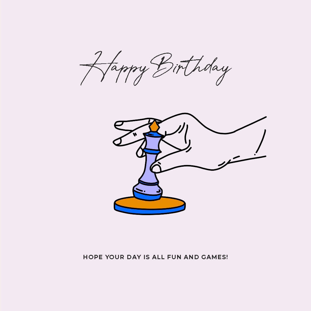 Happy Birthday Chess Card – Boomf