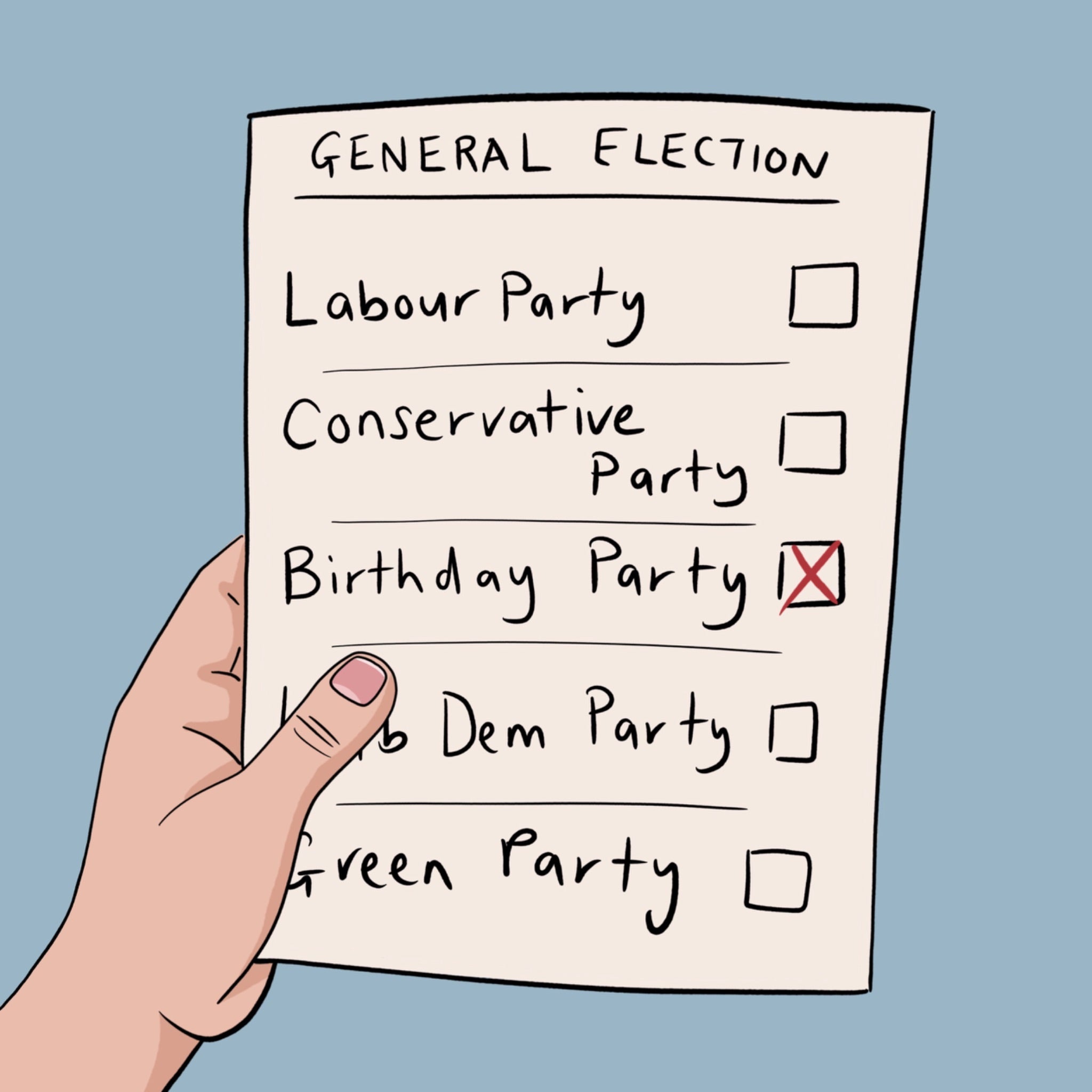 General Election - Birthday Party Funny Card – Boomf