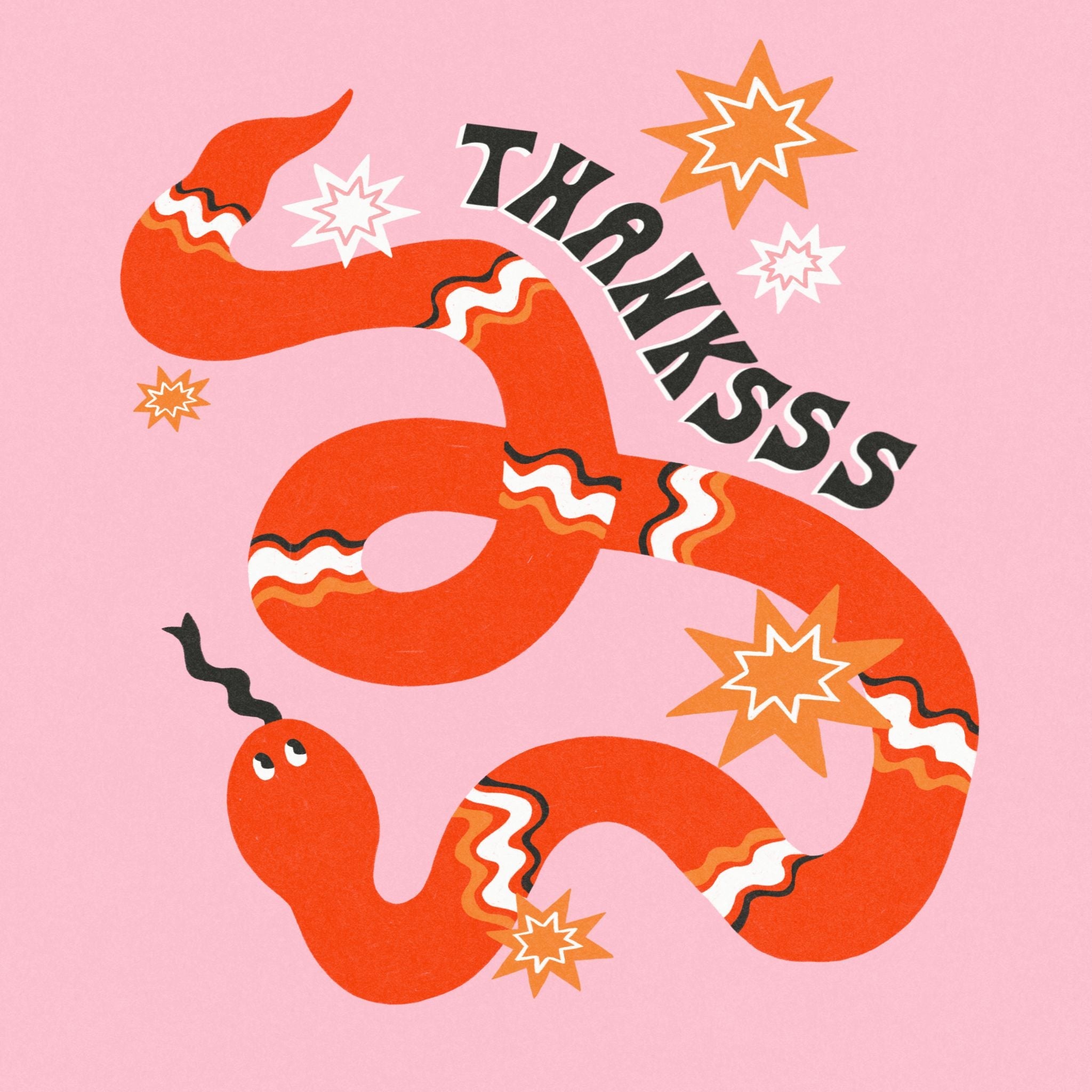 Snake Thank You Confetti-exploding Greetings Card – Boomf