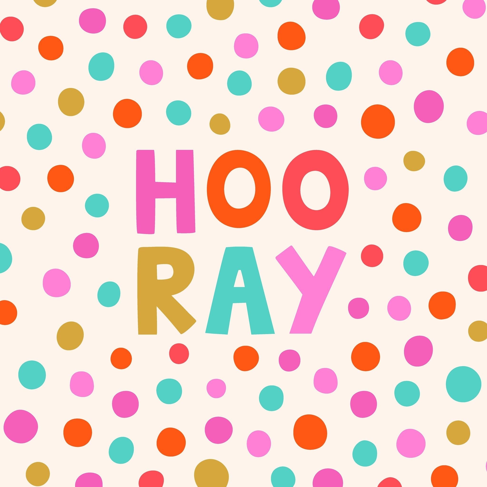 HooRay - Colourful Dots Card – Boomf