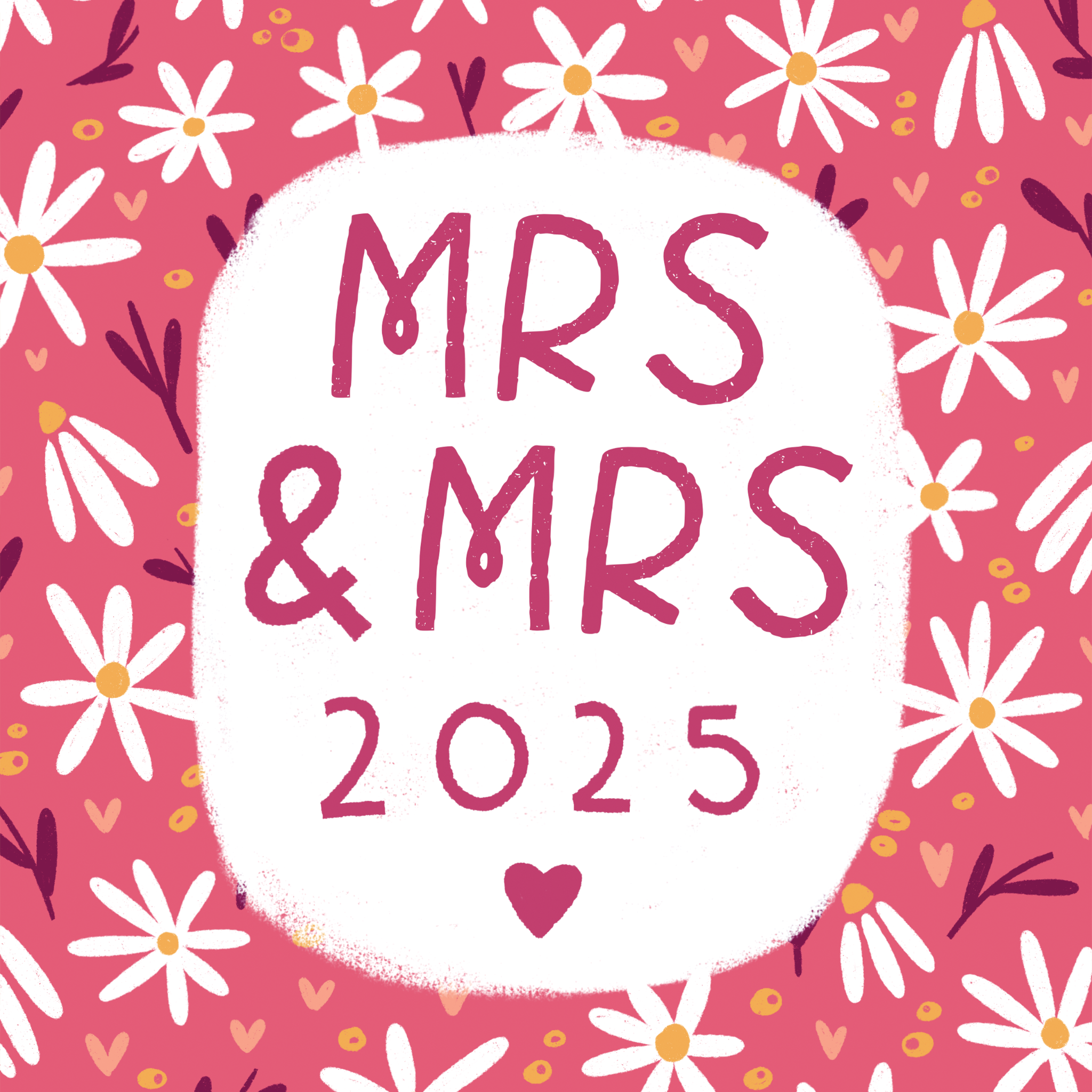 Mrs & Mrs 2025 LGBTQI+ Wedding Card – Boomf