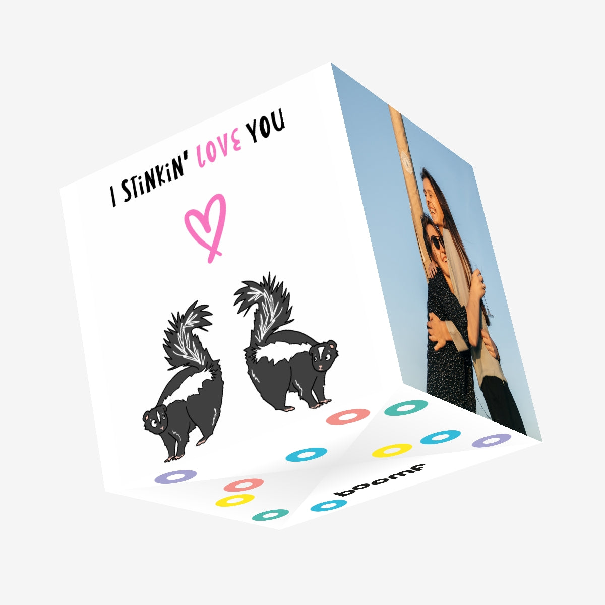 Stinkin' Love You Skunks Confetti-exploding Greetings Card – Boomf