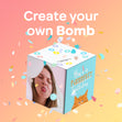 Boomf Bomb 3D Exploding Confetti Card 3D Cube Card