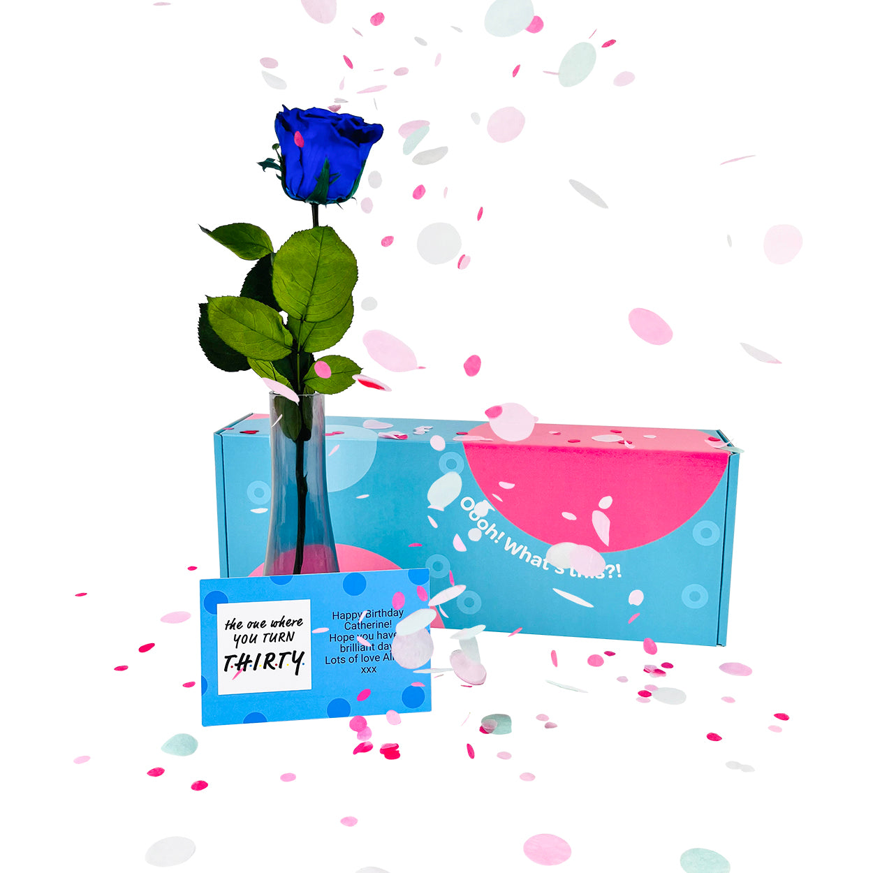 Confetti-Exploding Eternity Rose Box - Blue – Boomf