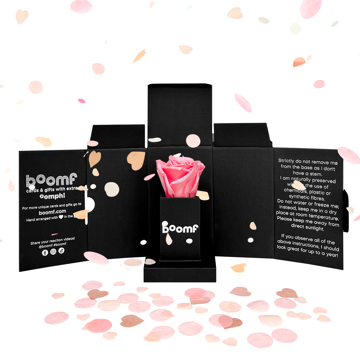 Confetti-Exploding Individual Eternity Roses – Boomf
