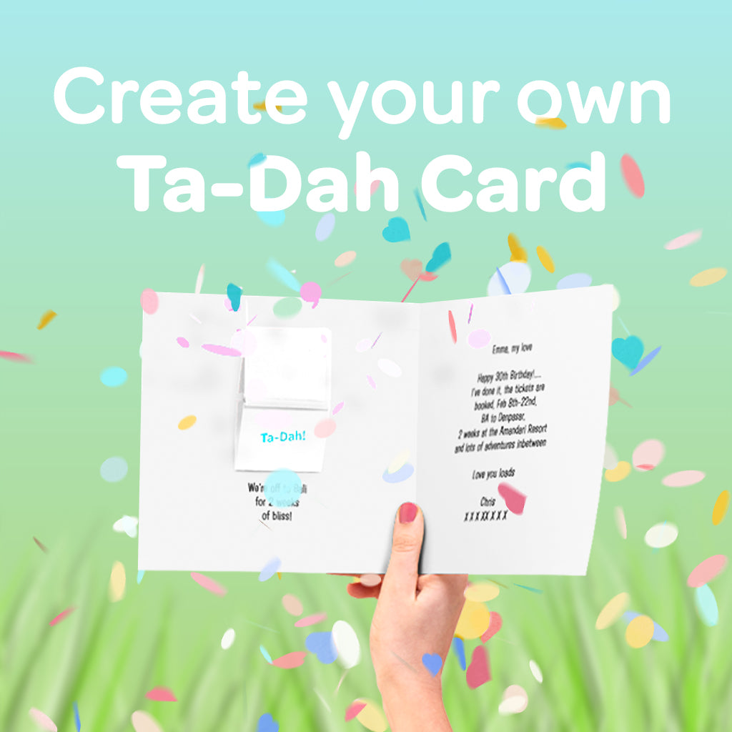 Create Your Own Ta-Dah Card – Boomf