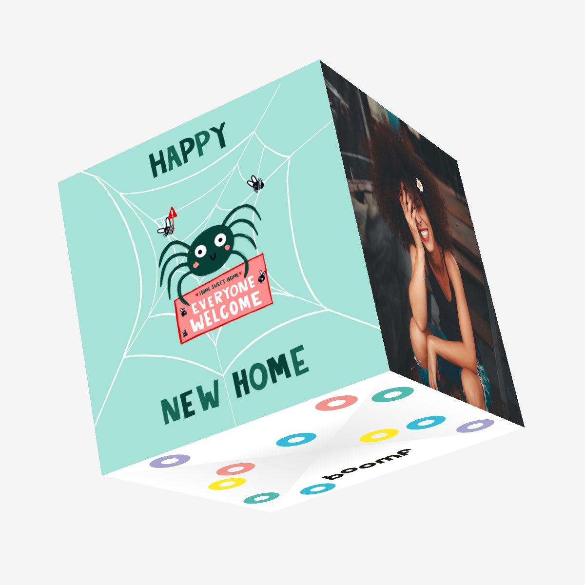 Cute Spider And Its Web New Home Confetti-exploding Greetings Card – Boomf