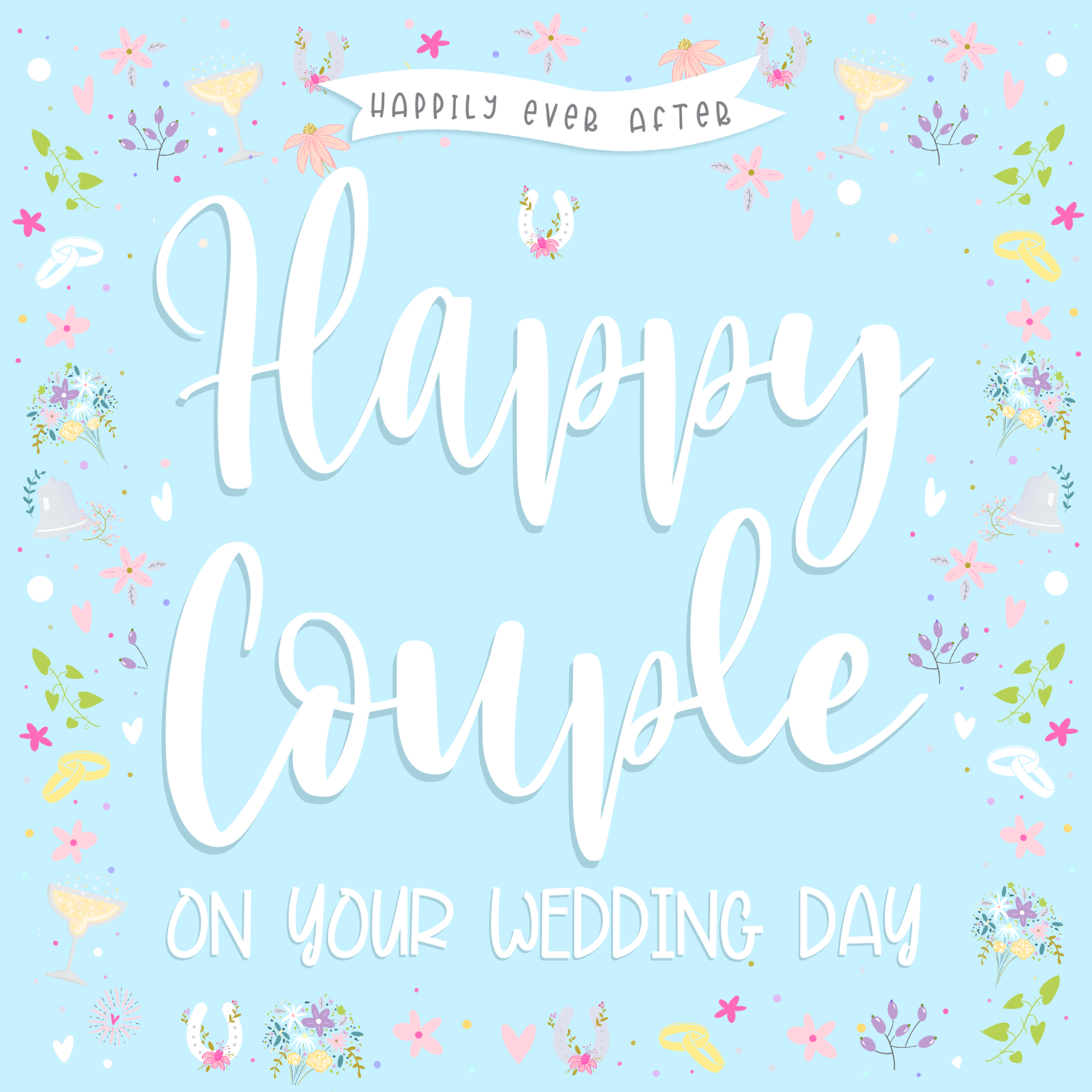 Happy Couple Wedding Day Card – Boomf