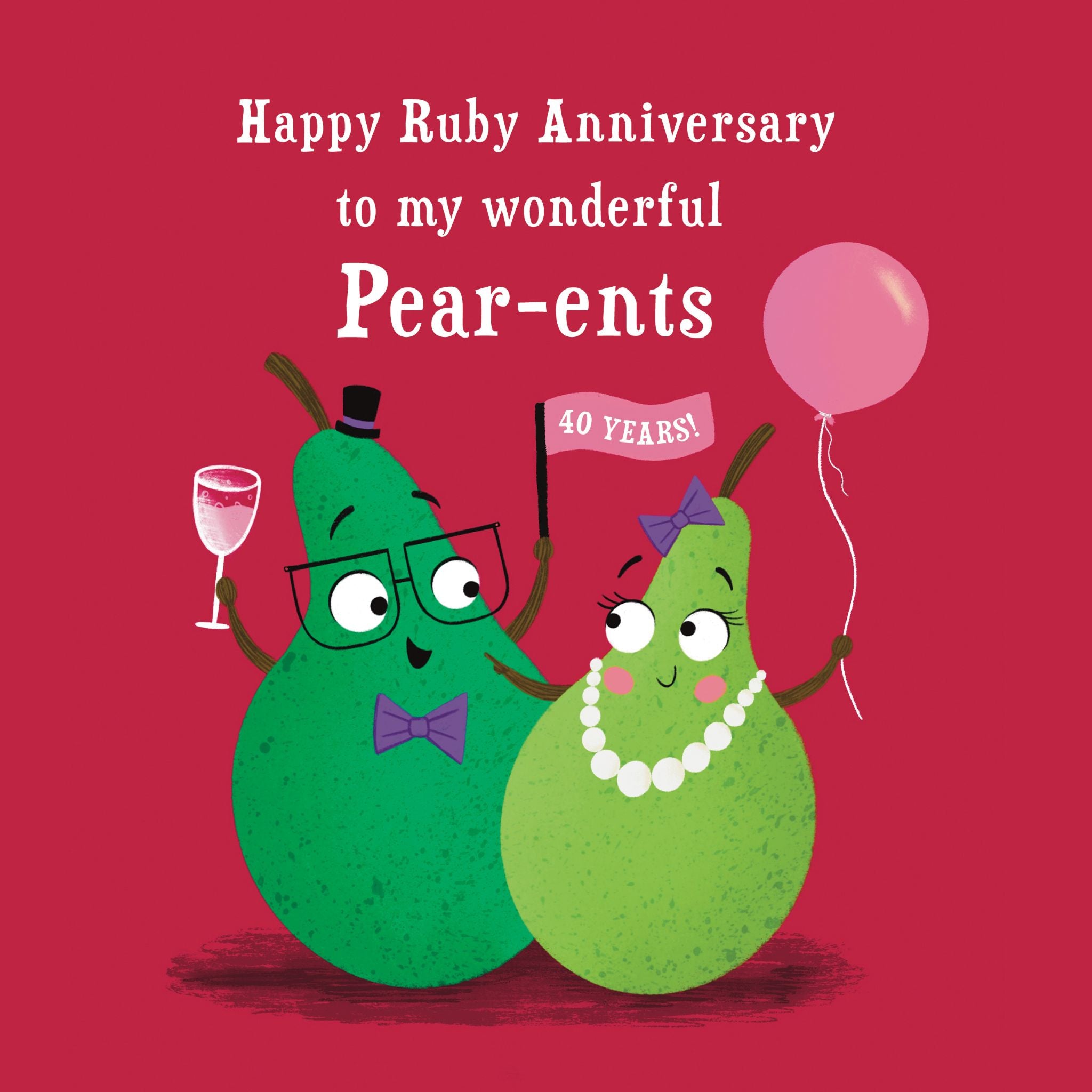 40th Ruby Wedding Anniversary Cards | Boomf